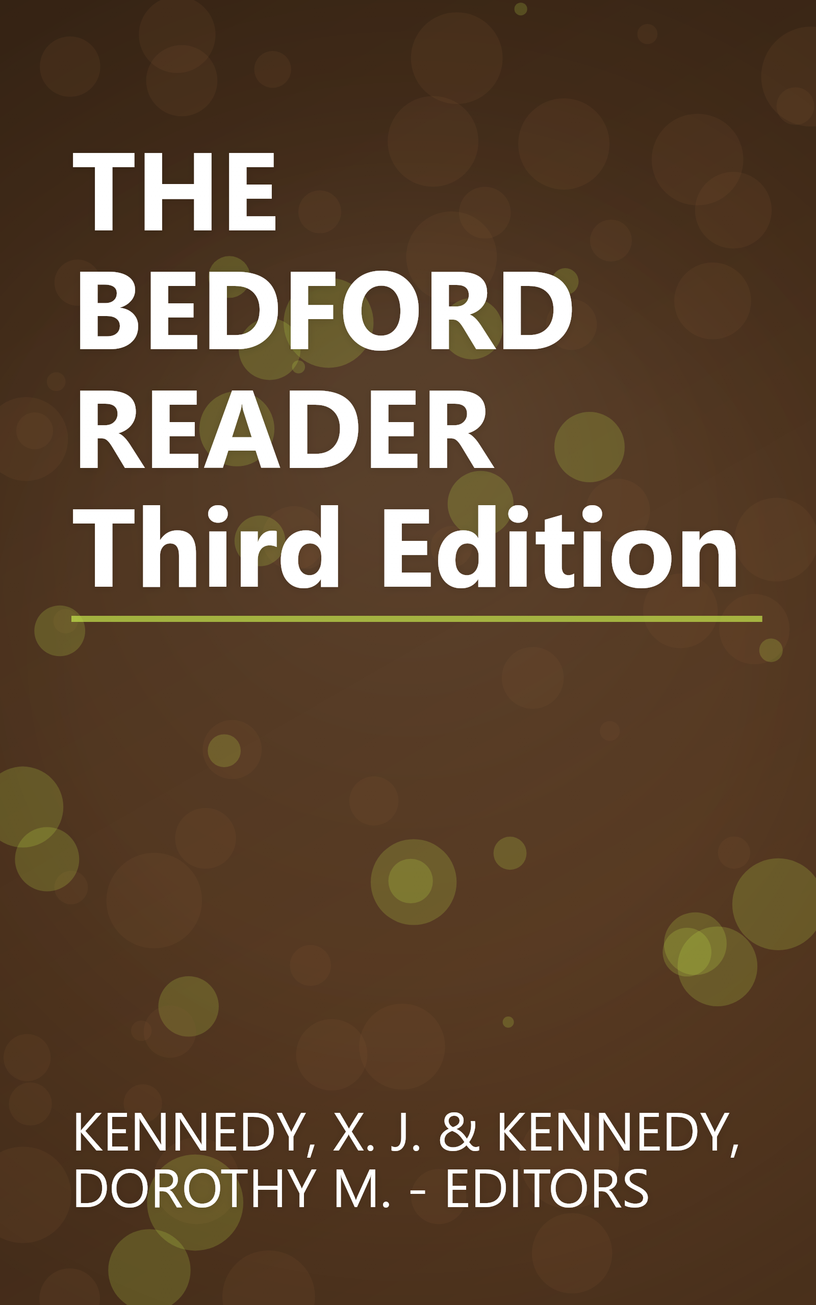 THE BEDFORD READER Third Edition book cover
