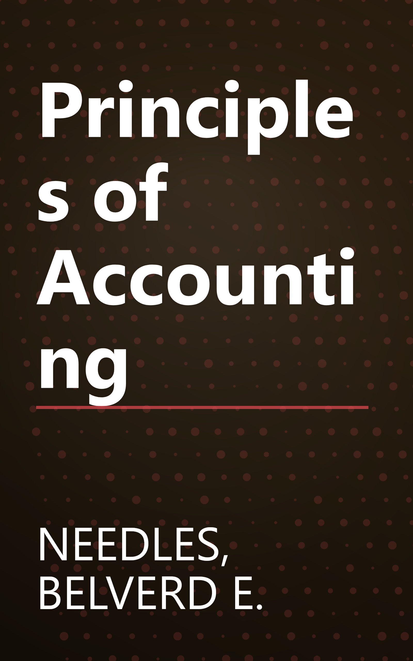 Principles of Accounting book cover