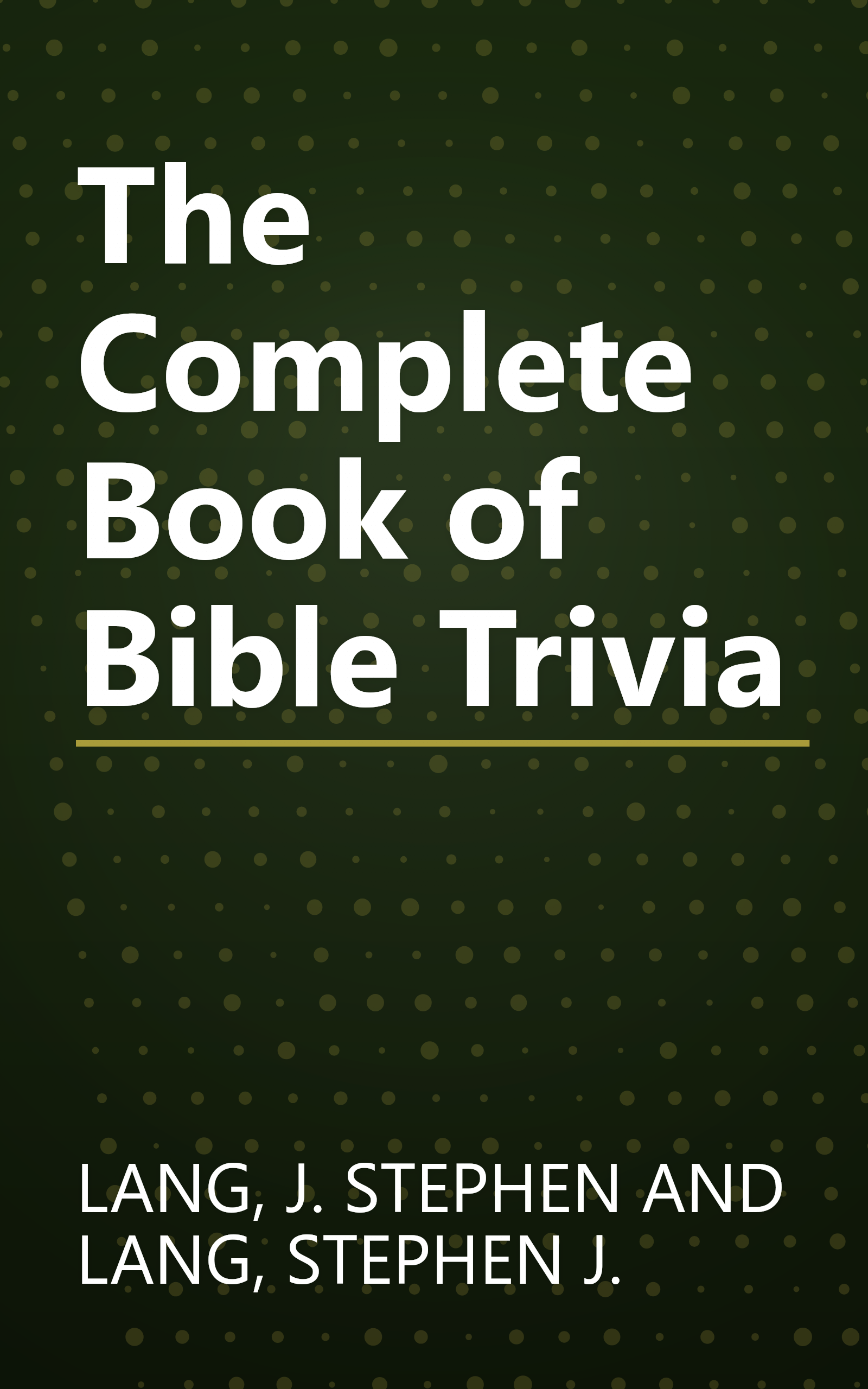 The Complete Book of Bible Trivia book cover