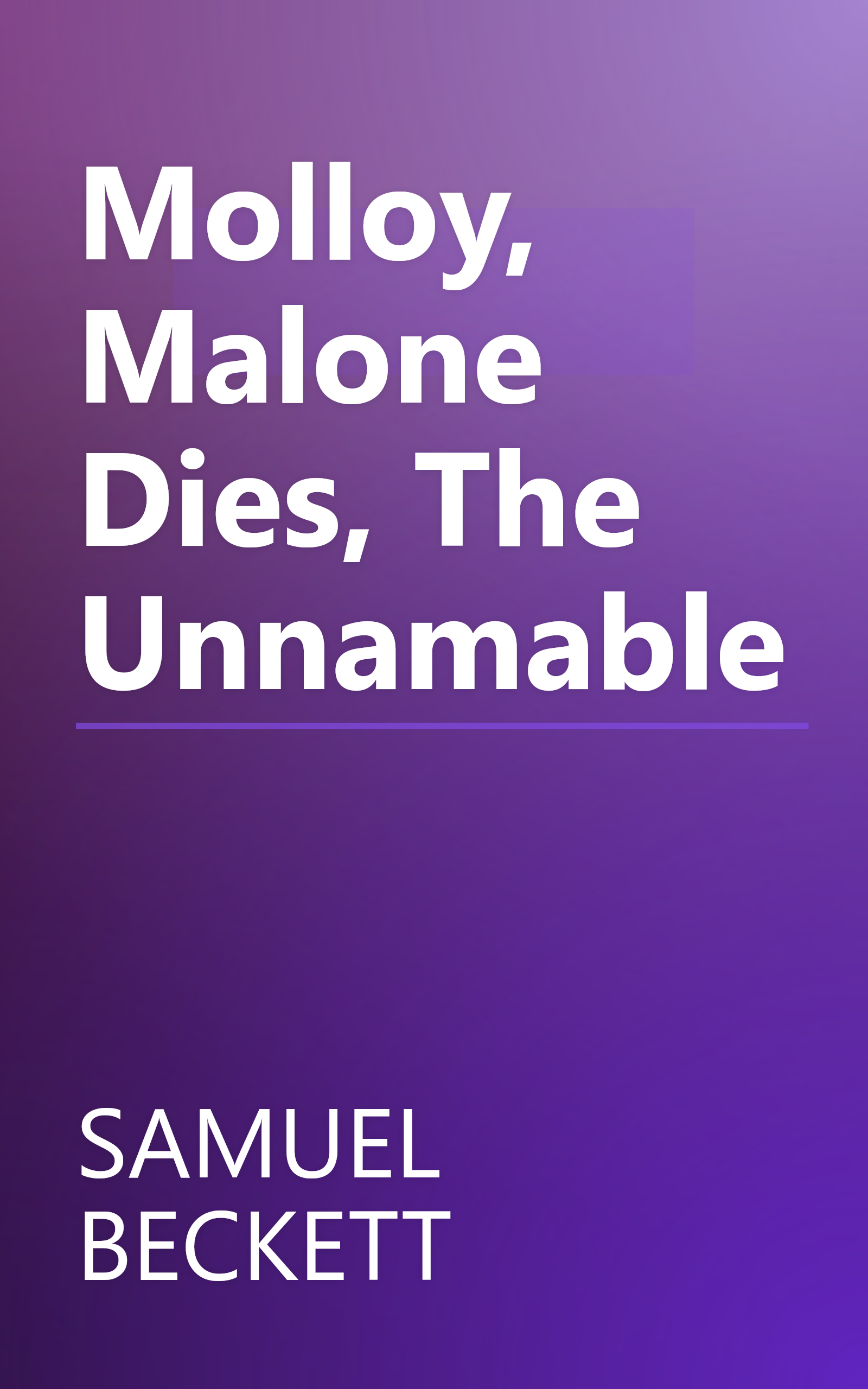 Molloy, Malone Dies, The Unnamable book cover
