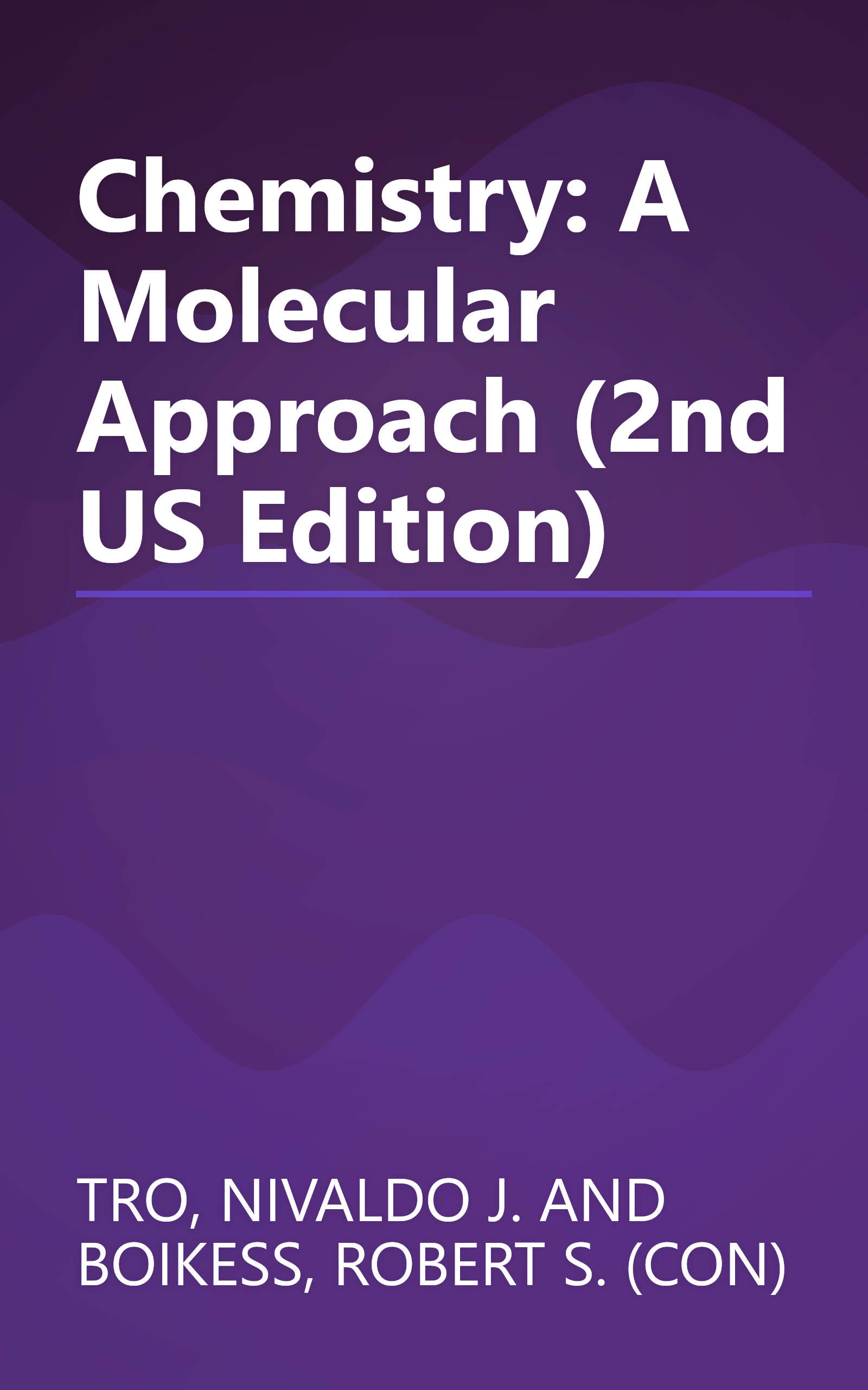Chemistry: A Molecular Approach (2nd US Edition) book cover