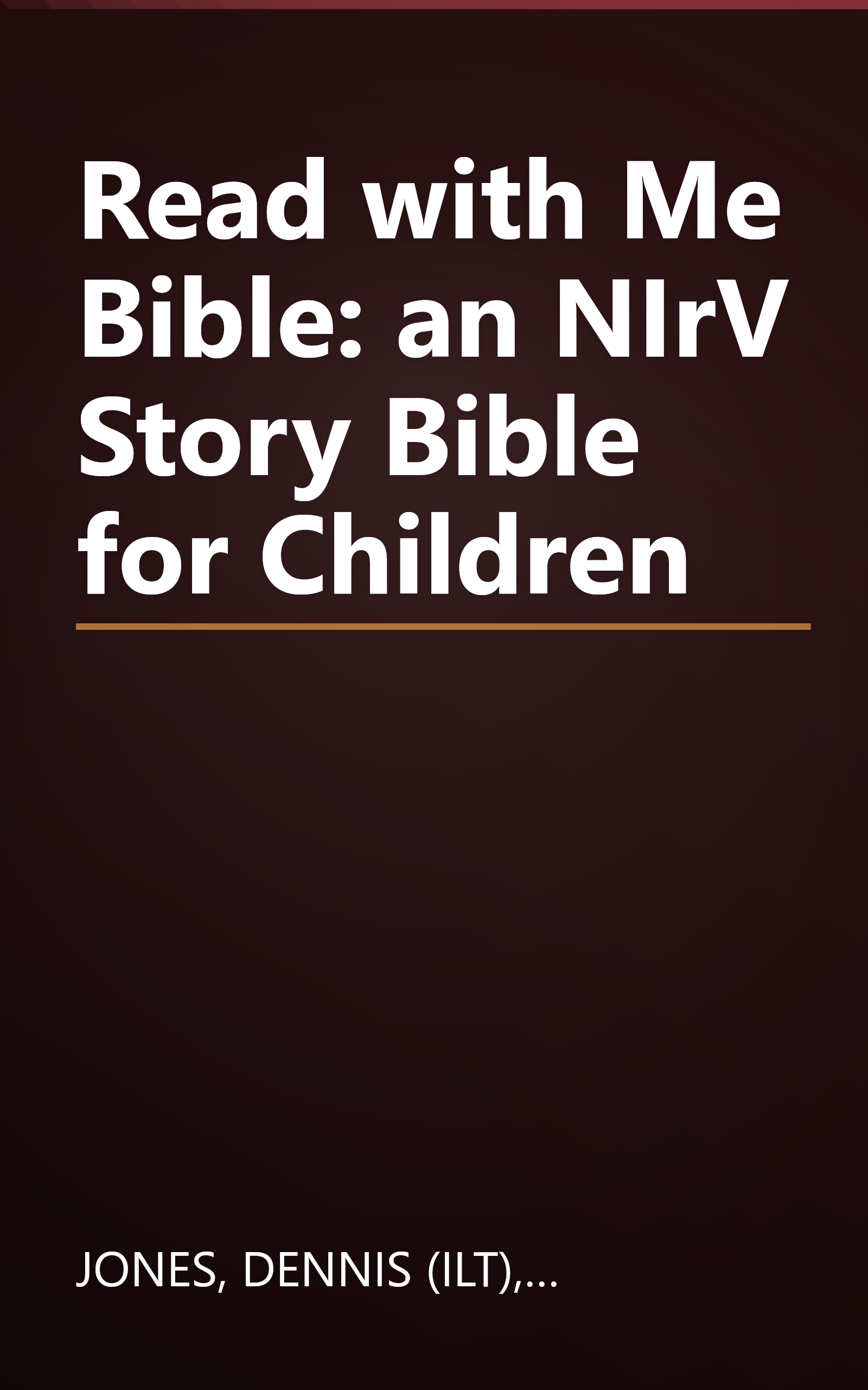 Read with Me Bible: an NIrV Story Bible for Children book cover