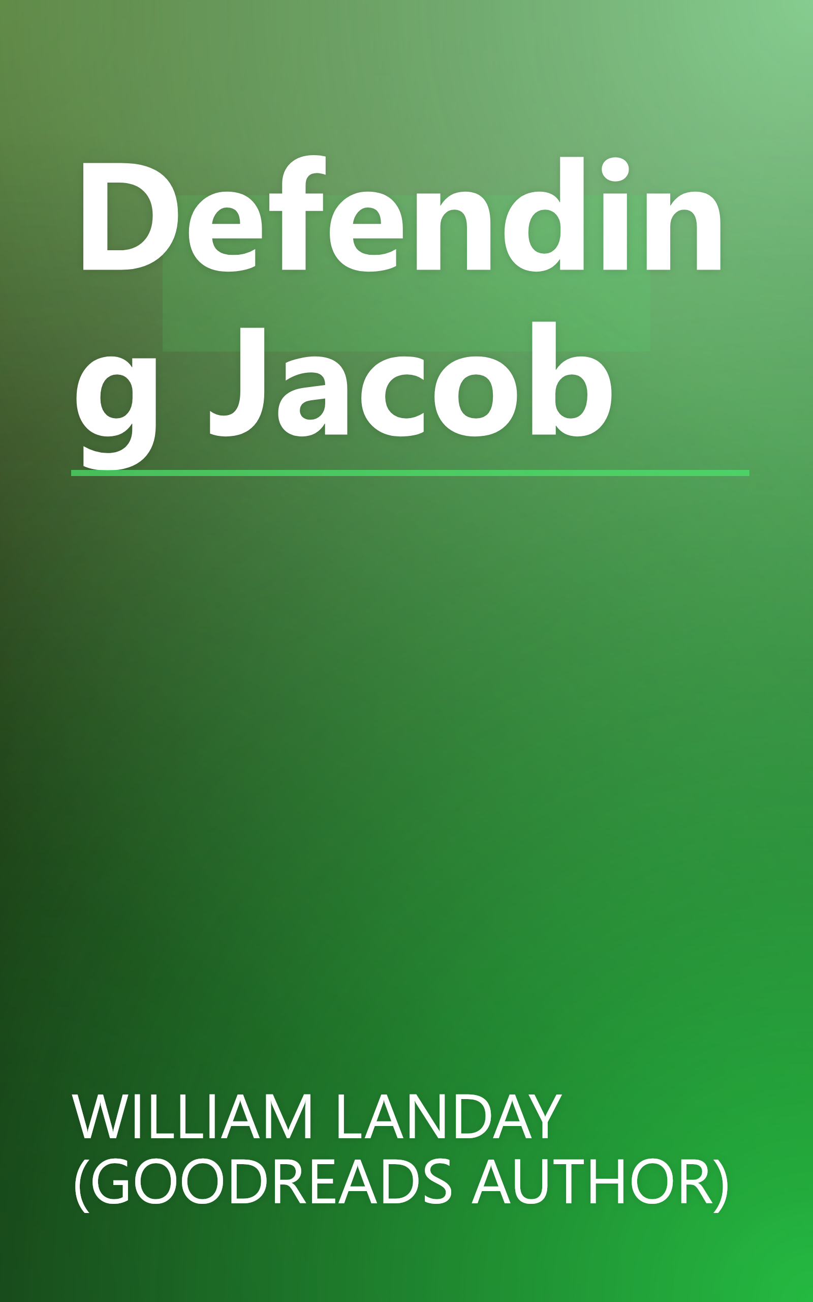 Defending Jacob book cover