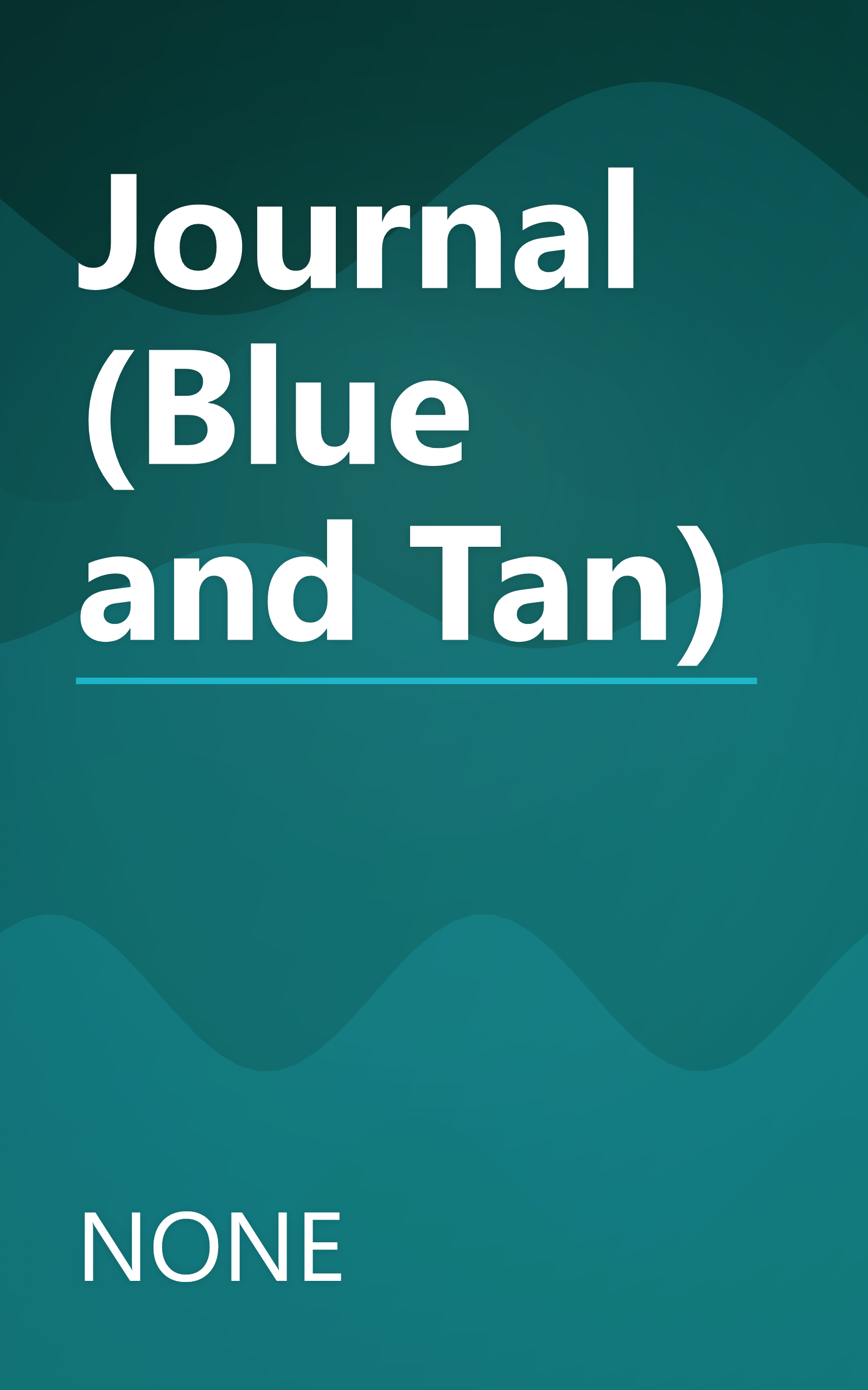 Journal (Blue and Tan) book cover