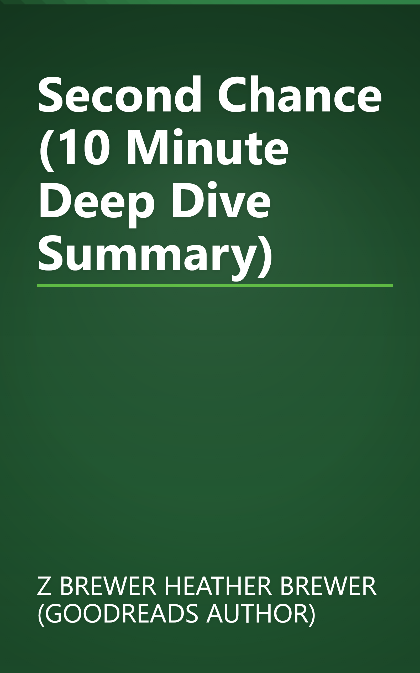 Second Chance (10 Minute   Deep Dive Summary) book cover