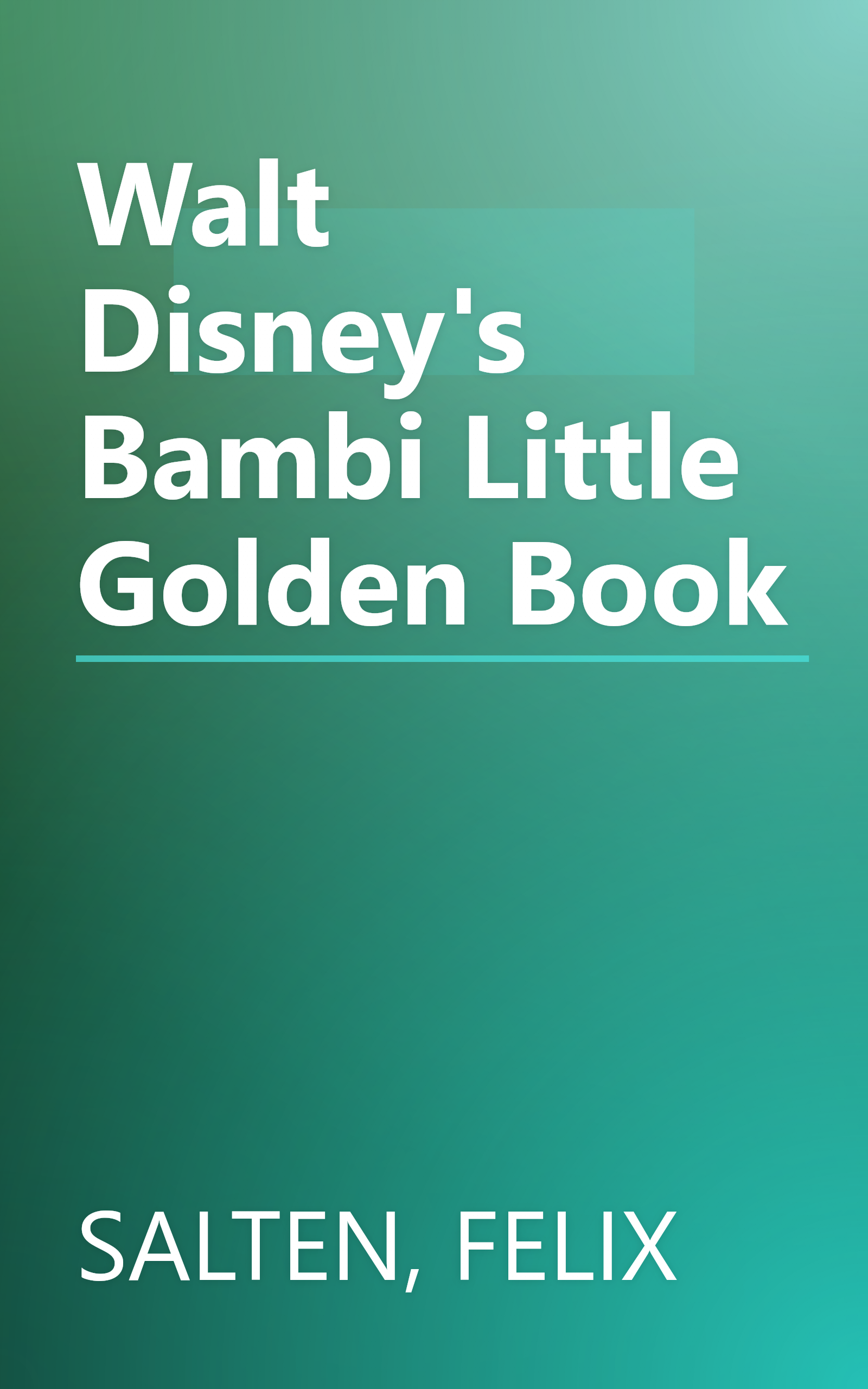Walt Disney's Bambi Little Golden Book book cover