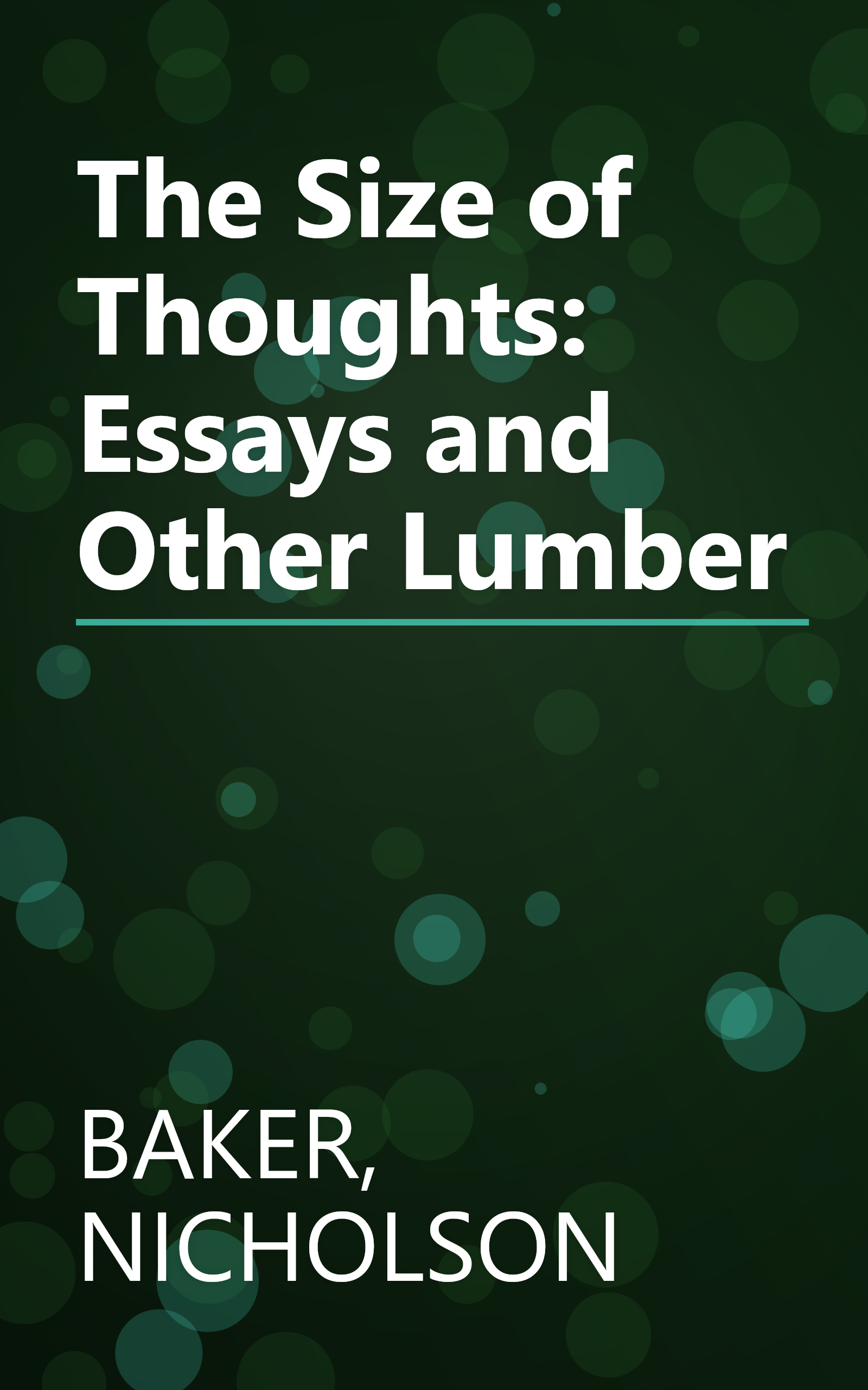The Size of Thoughts: Essays and Other Lumber book cover