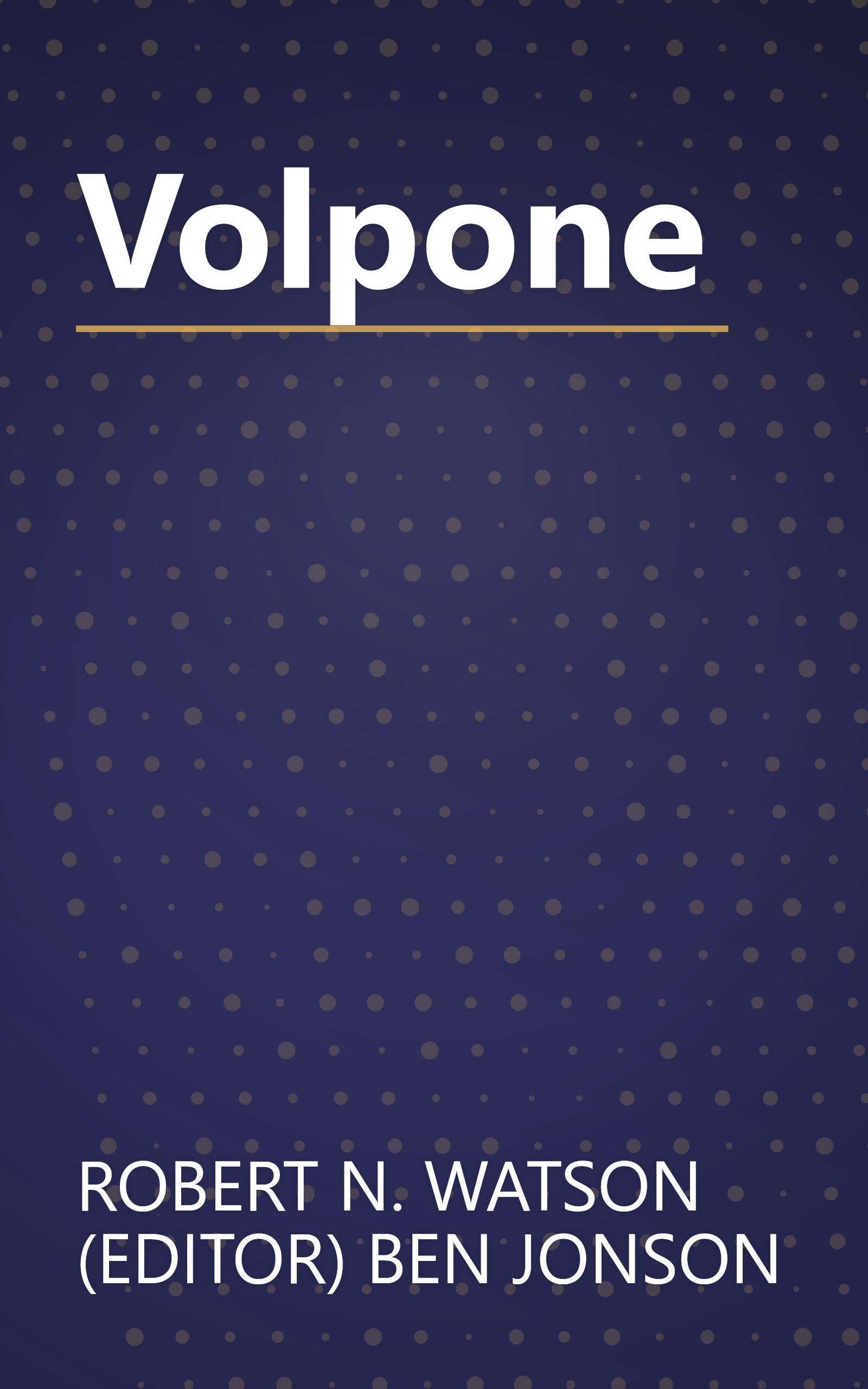 Volpone book cover