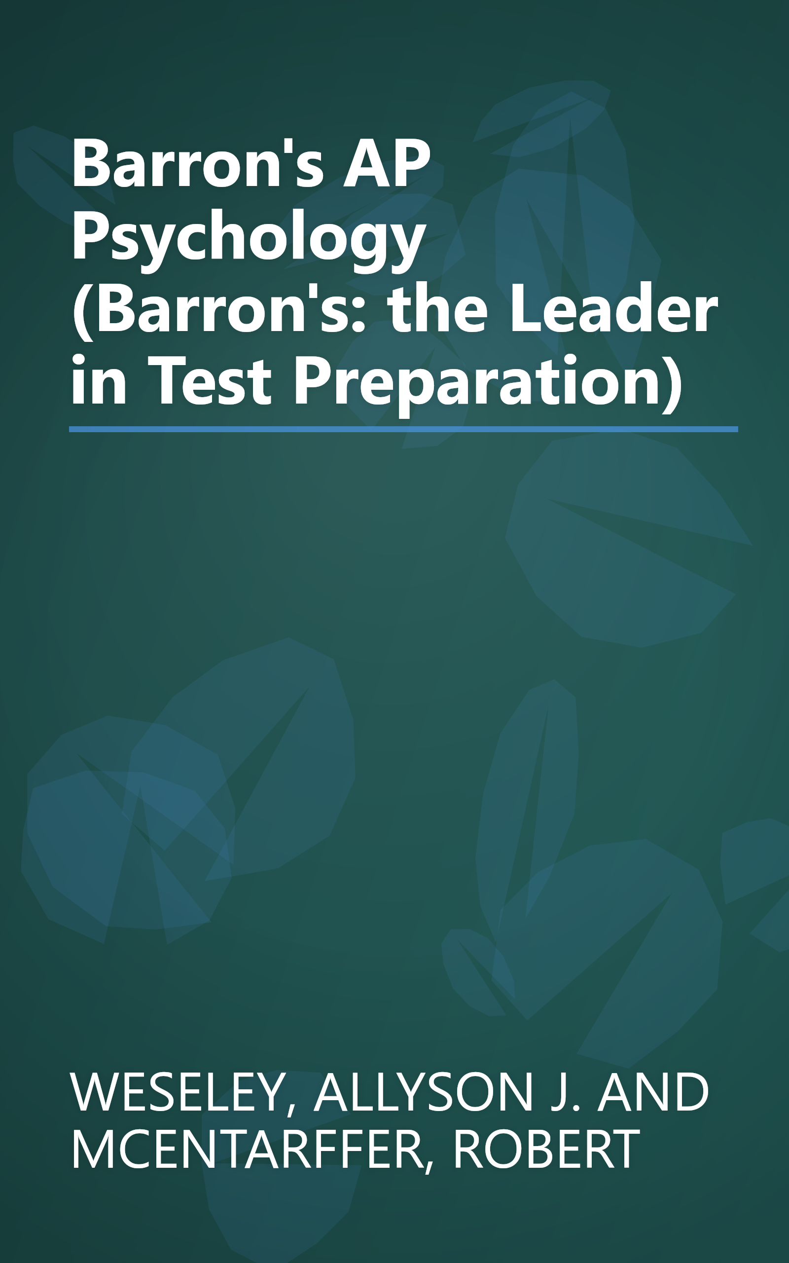 Barron's AP Psychology (Barron's: the Leader in Test Preparation) book cover