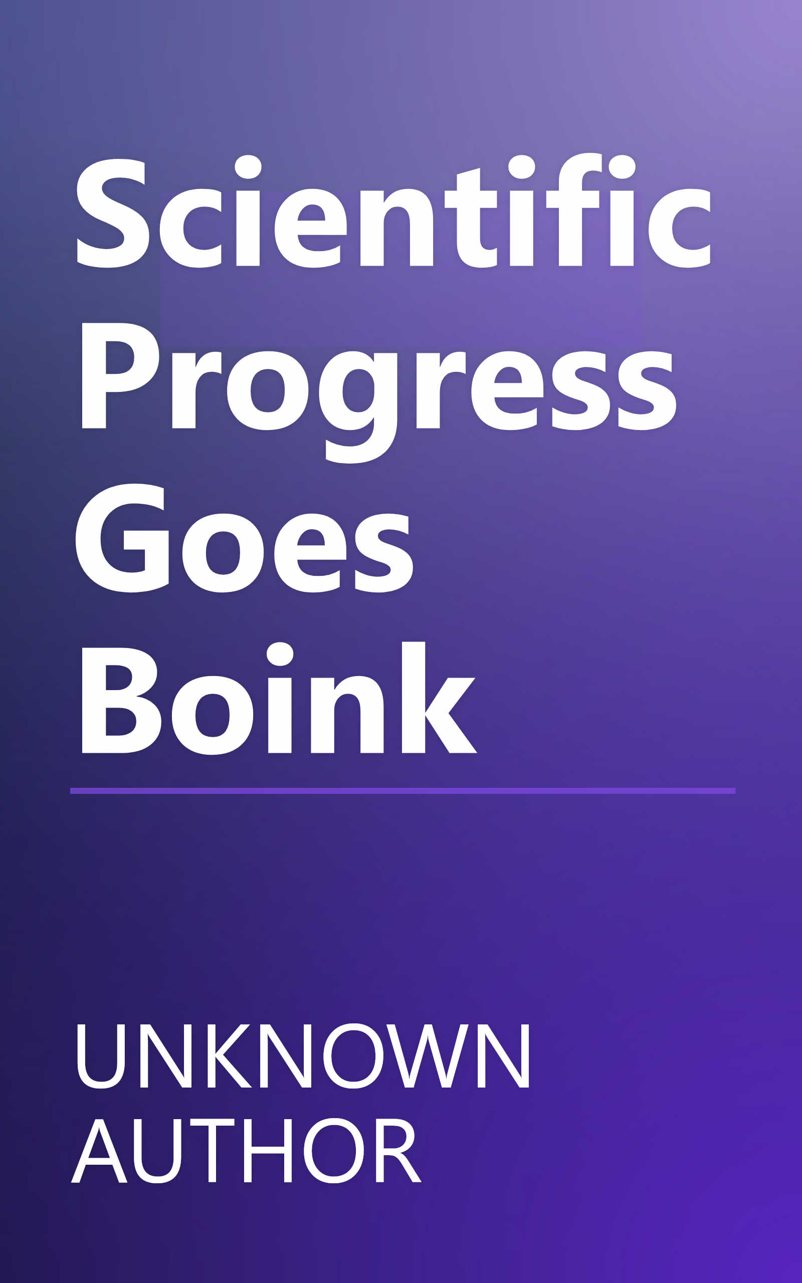 Scientific Progress Goes  Boink book cover