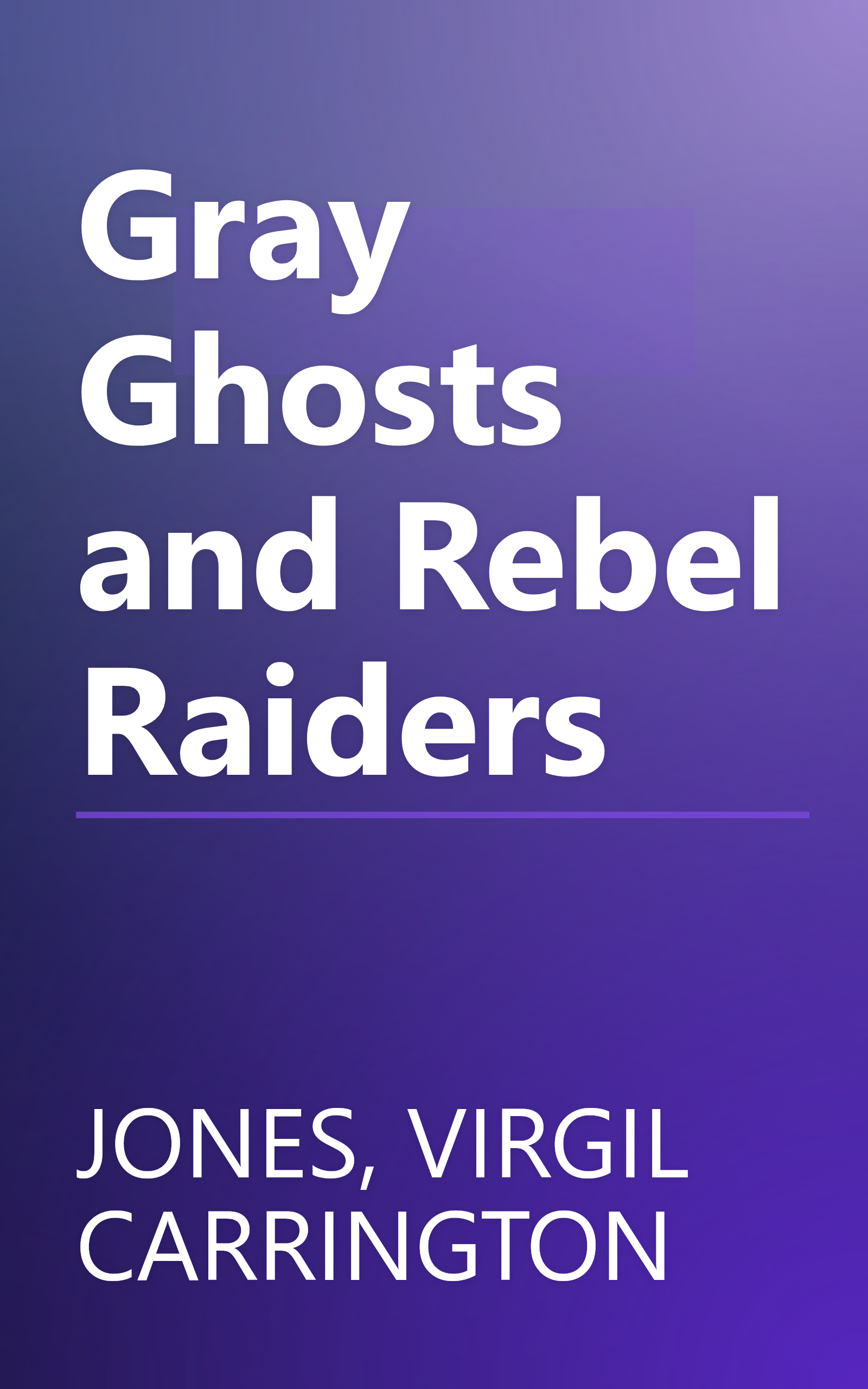 Gray Ghosts and Rebel Raiders book cover