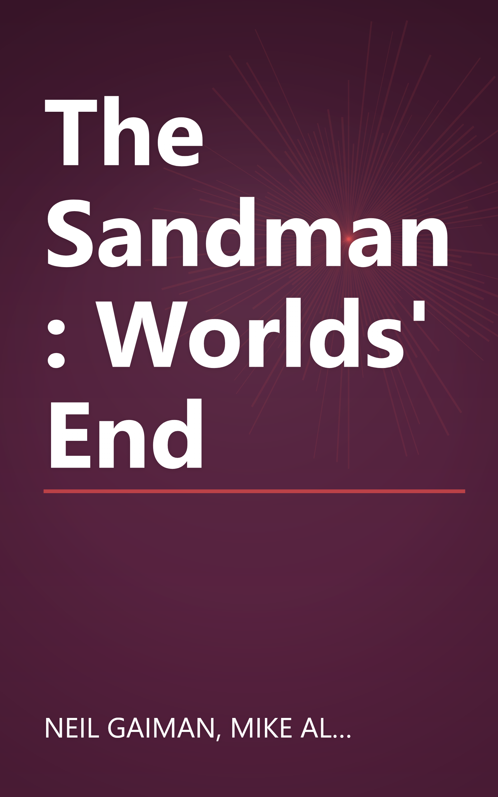 The Sandman: Worlds' End book cover