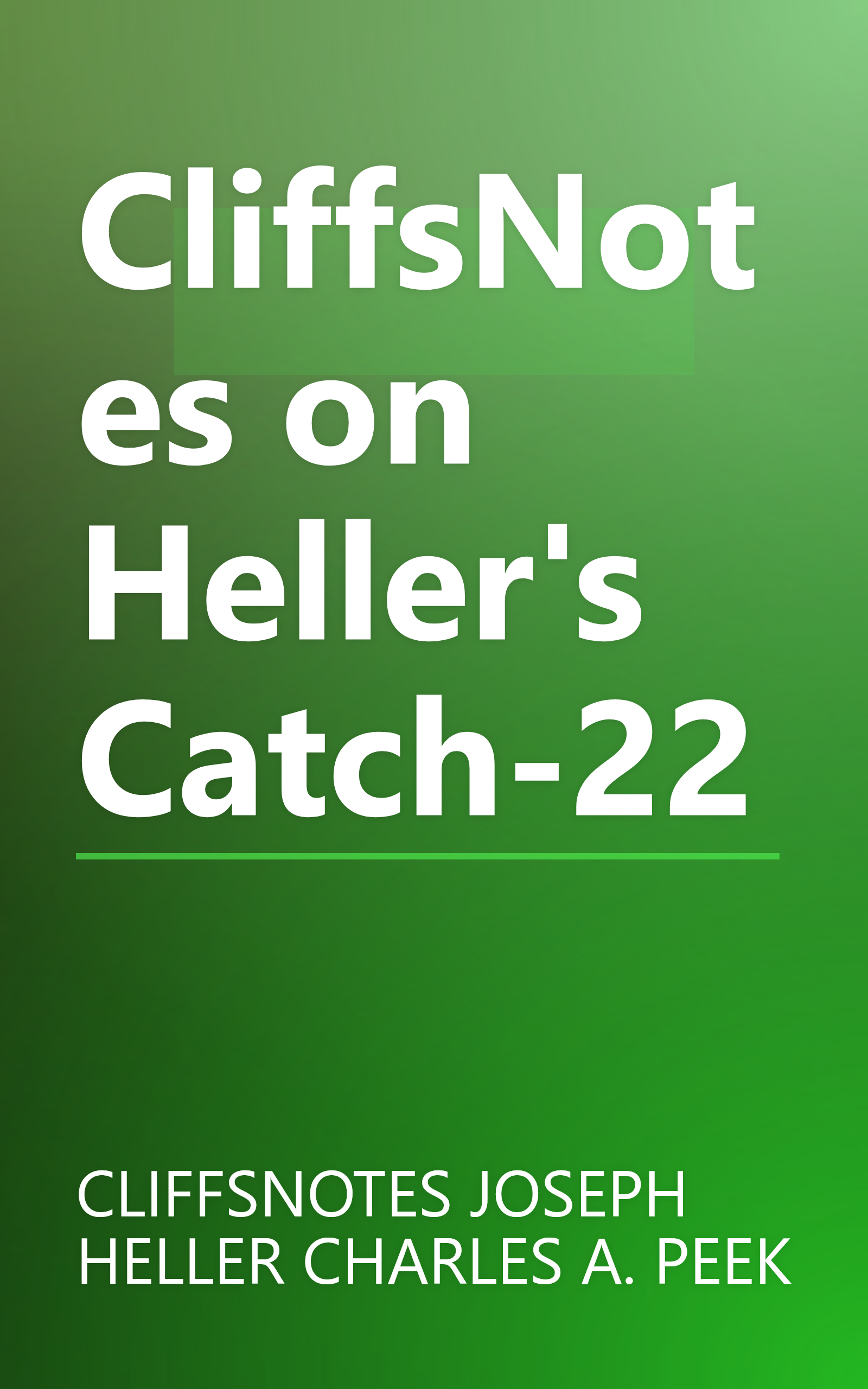 CliffsNotes on Heller's Catch-22 book cover