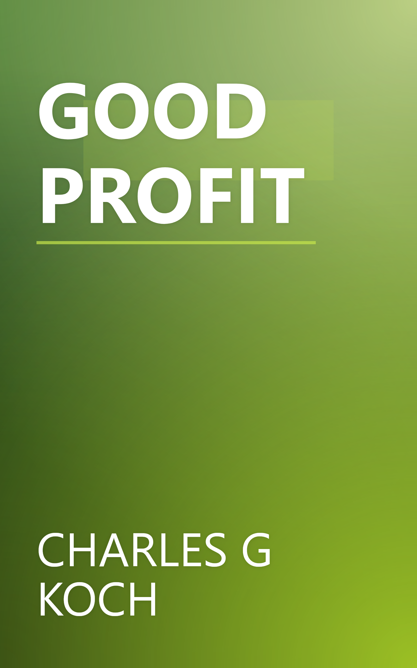 GOOD PROFIT book cover