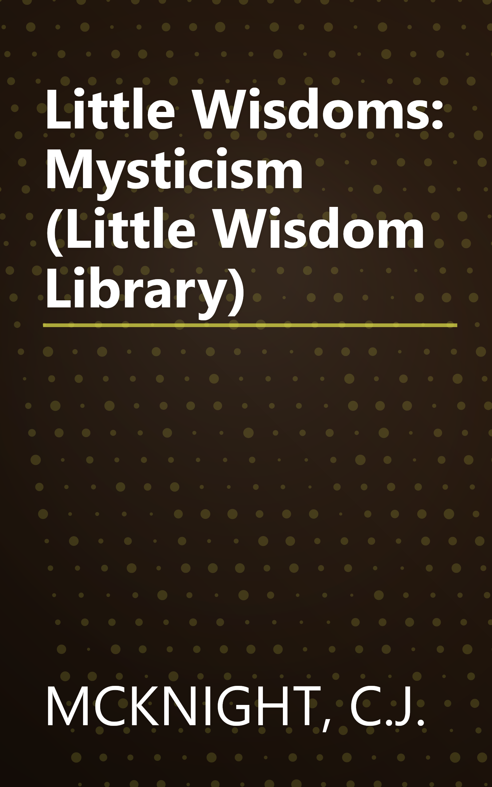 Little Wisdoms: Mysticism (Little Wisdom Library) book cover