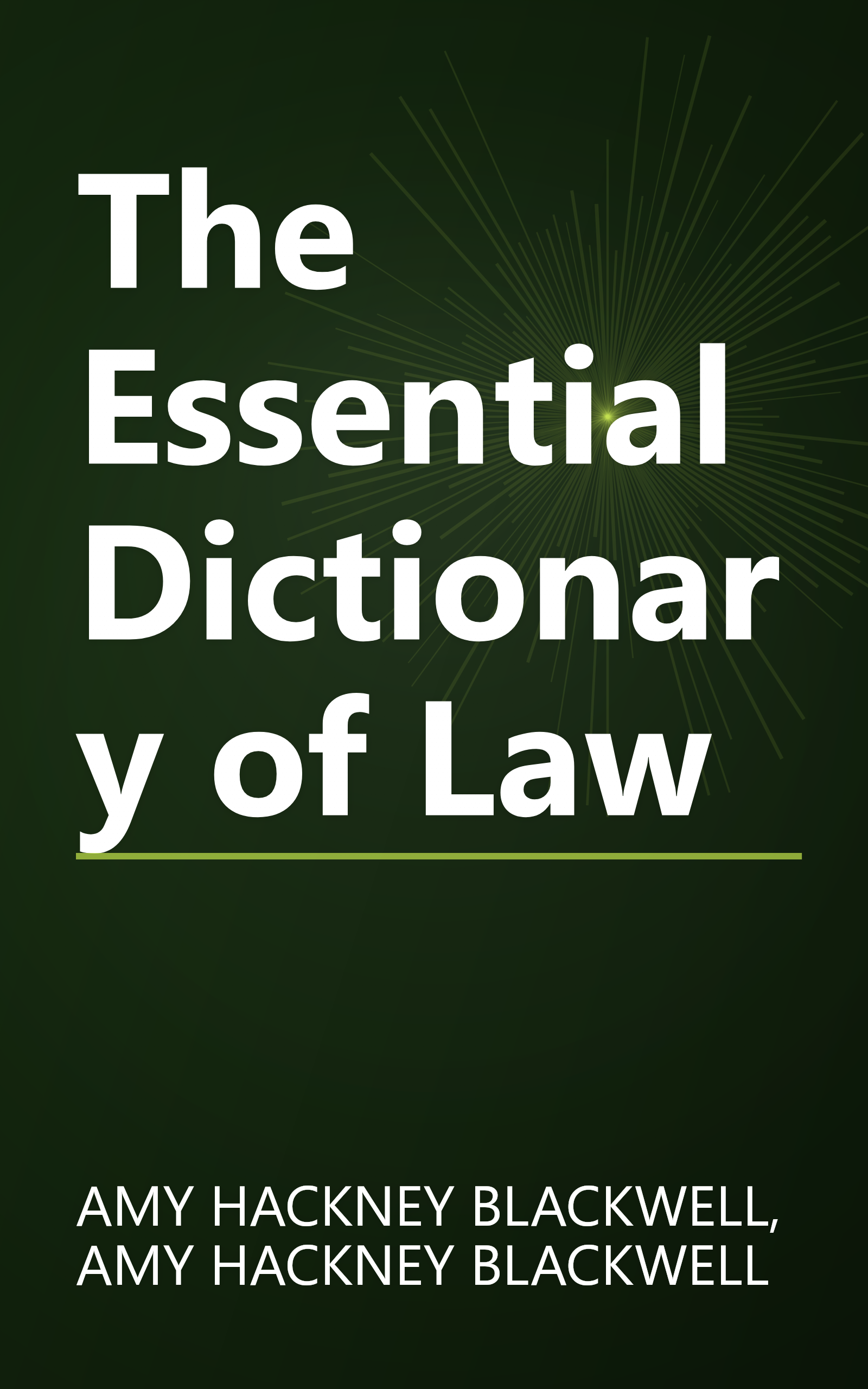 The Essential Dictionary of Law book cover