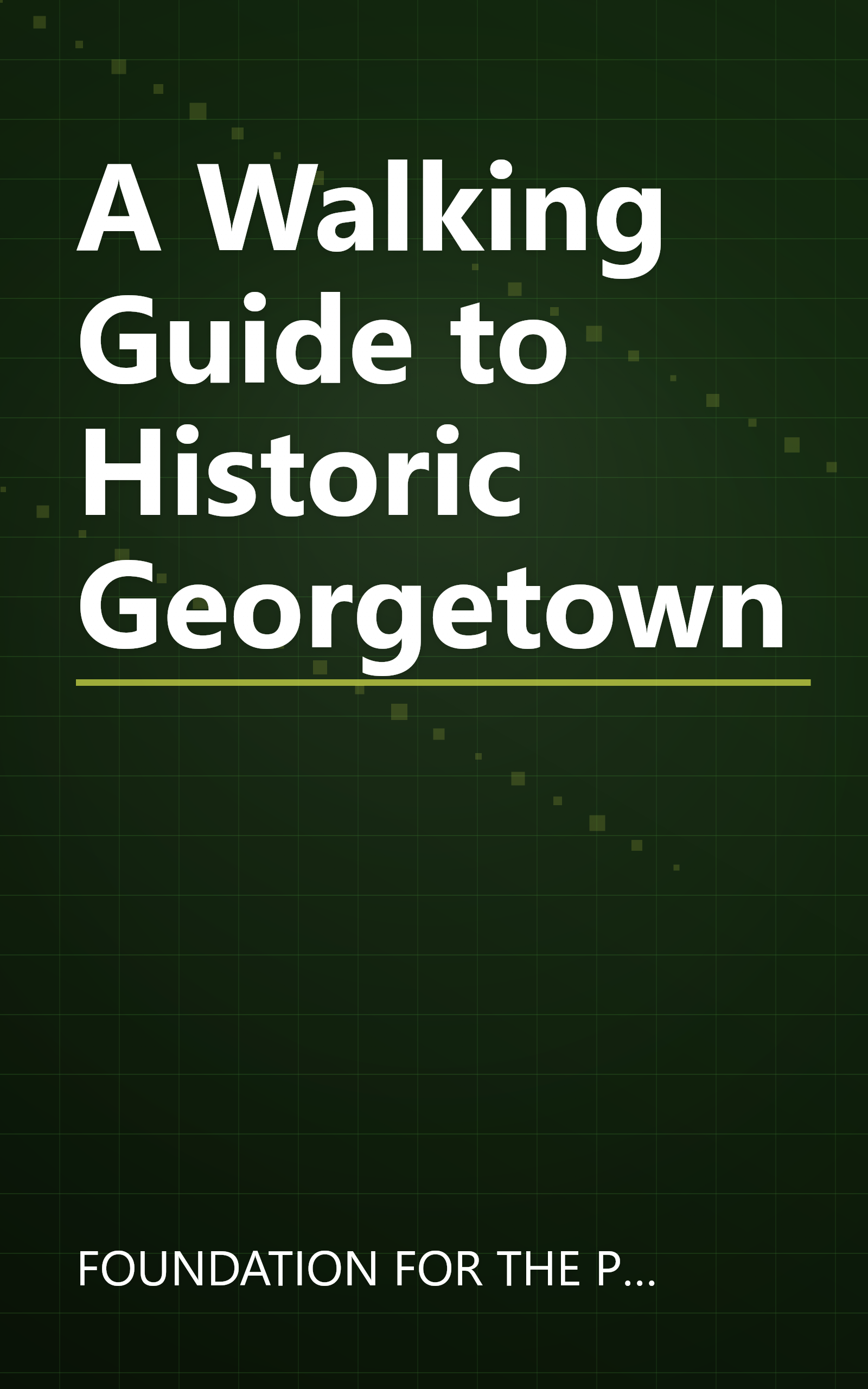 A Walking Guide to Historic Georgetown book cover