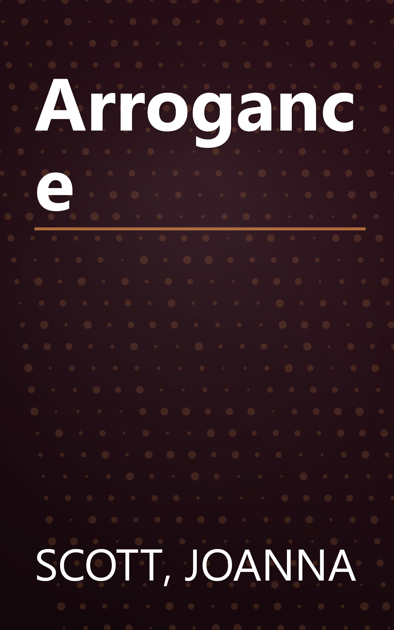 Arrogance book cover