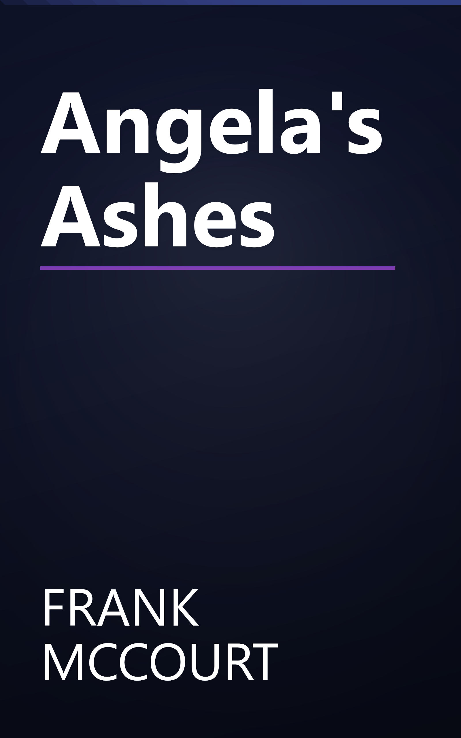 Angela's Ashes book cover