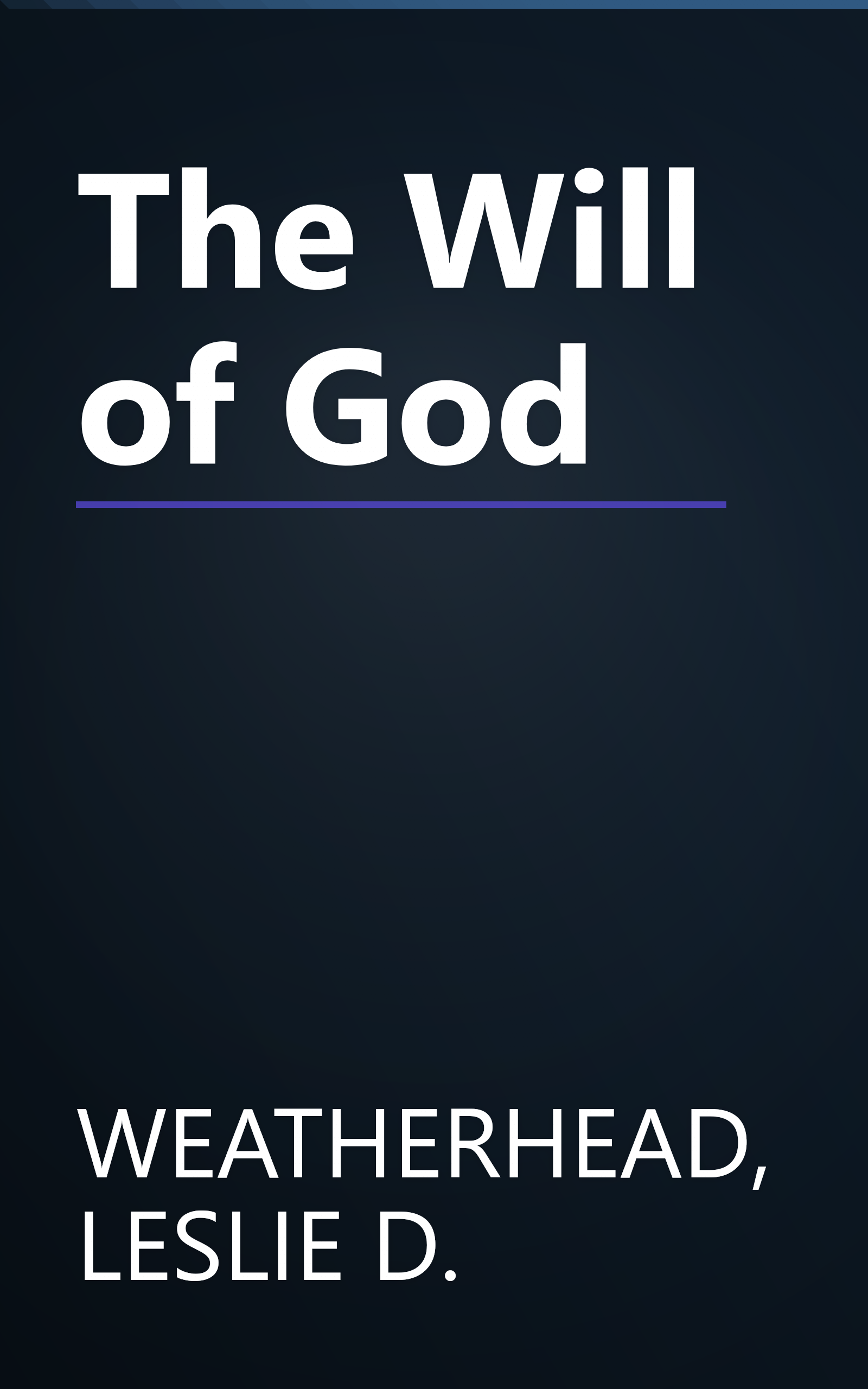 The Will of God book cover