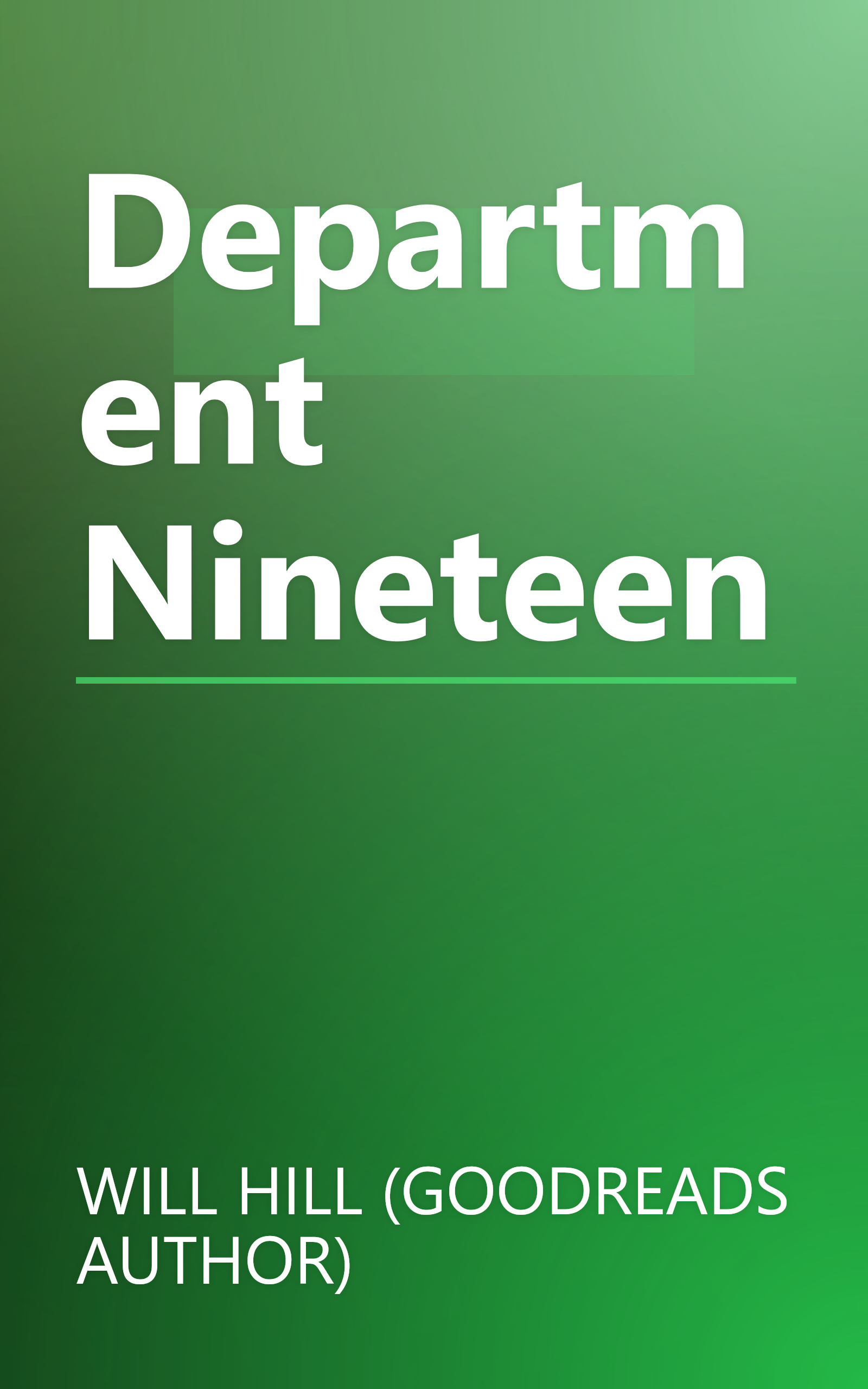 Department Nineteen book cover