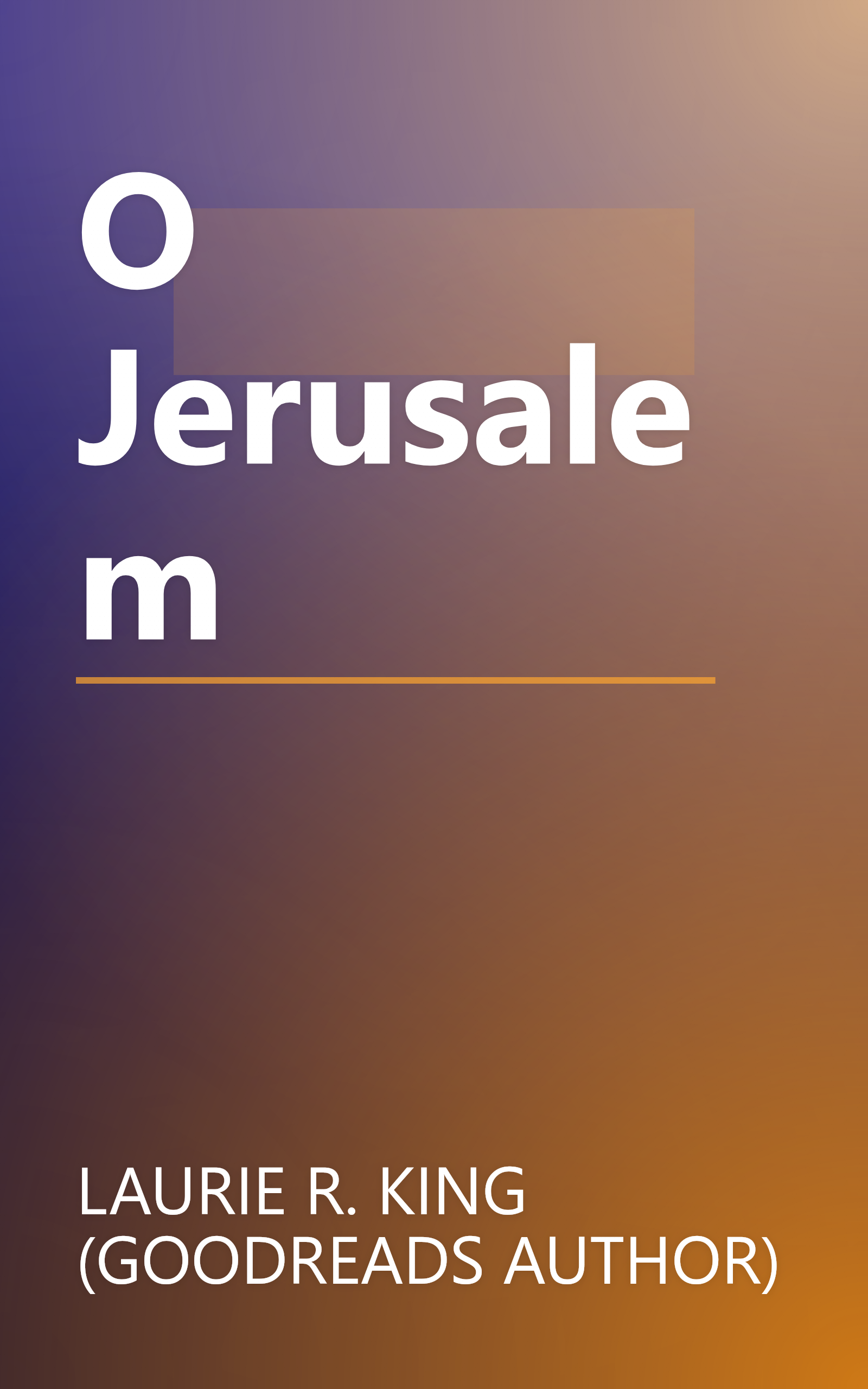 O Jerusalem book cover