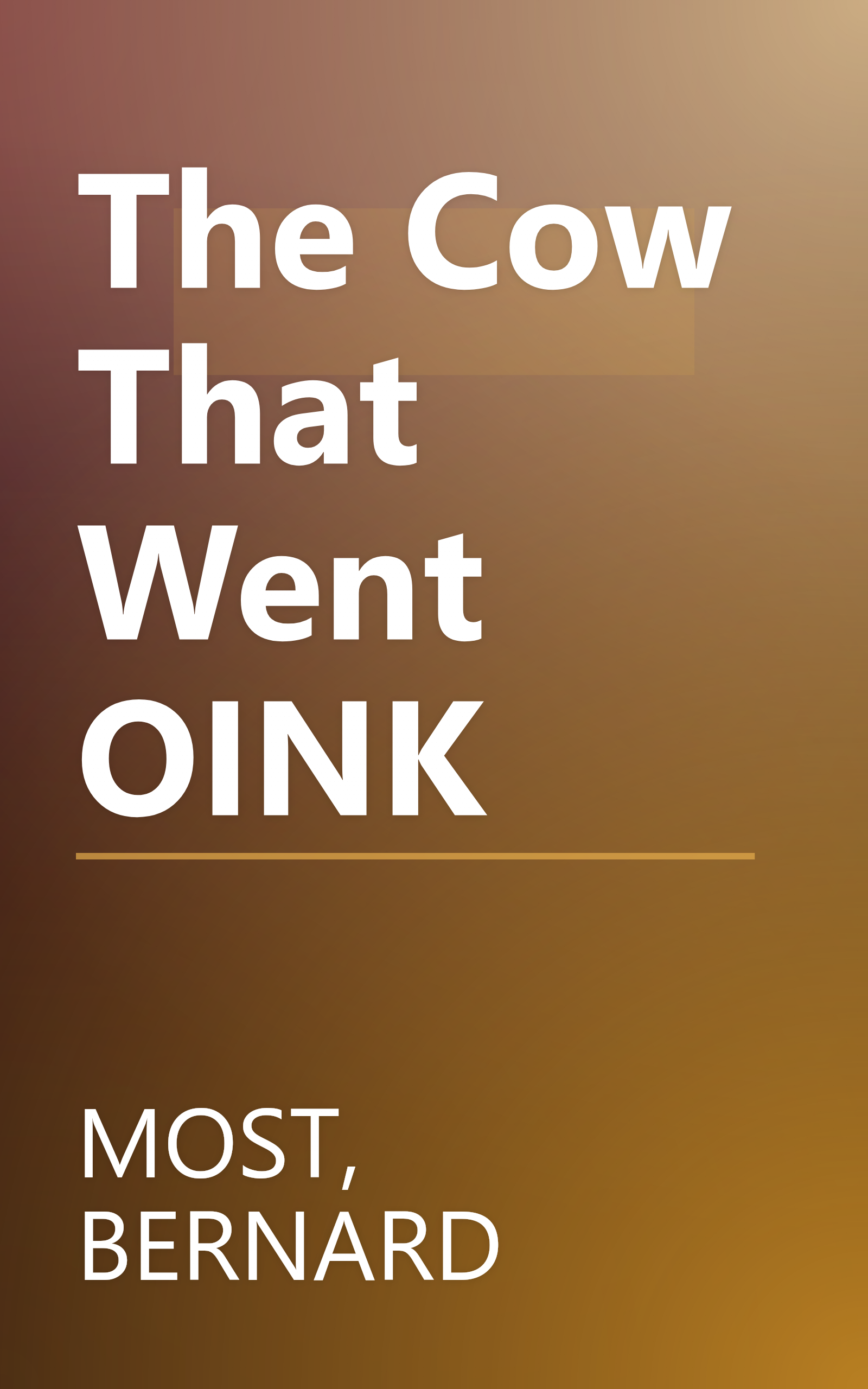 The Cow That Went OINK book cover