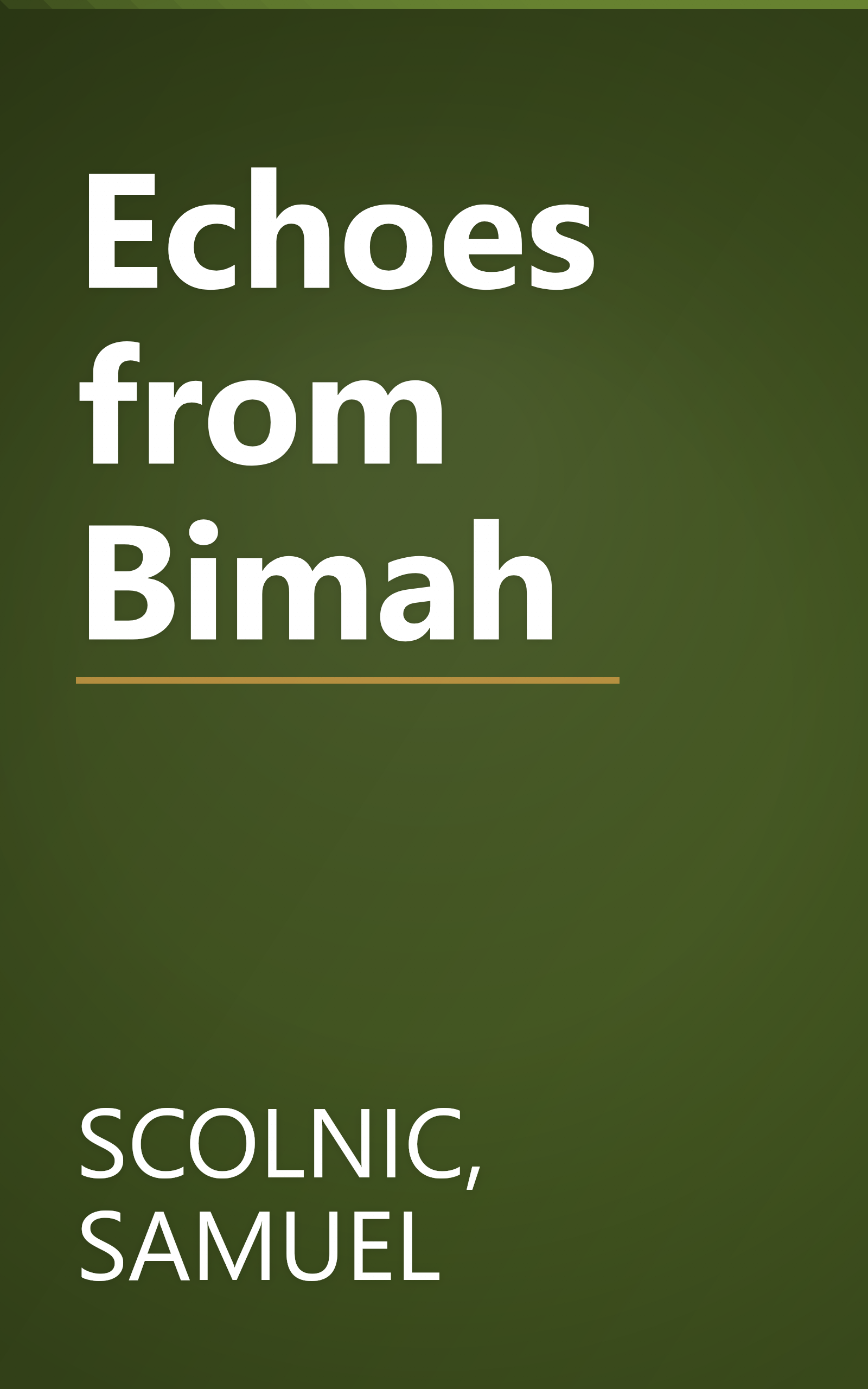 Echoes from Bimah book cover