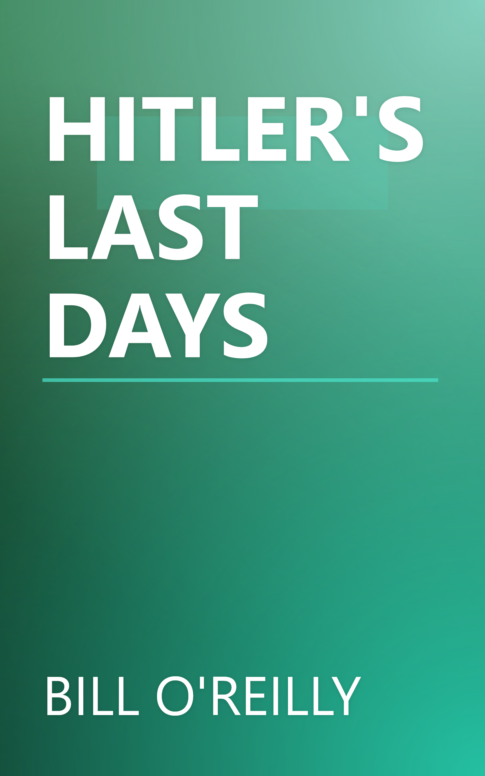 HITLER'S LAST DAYS book cover