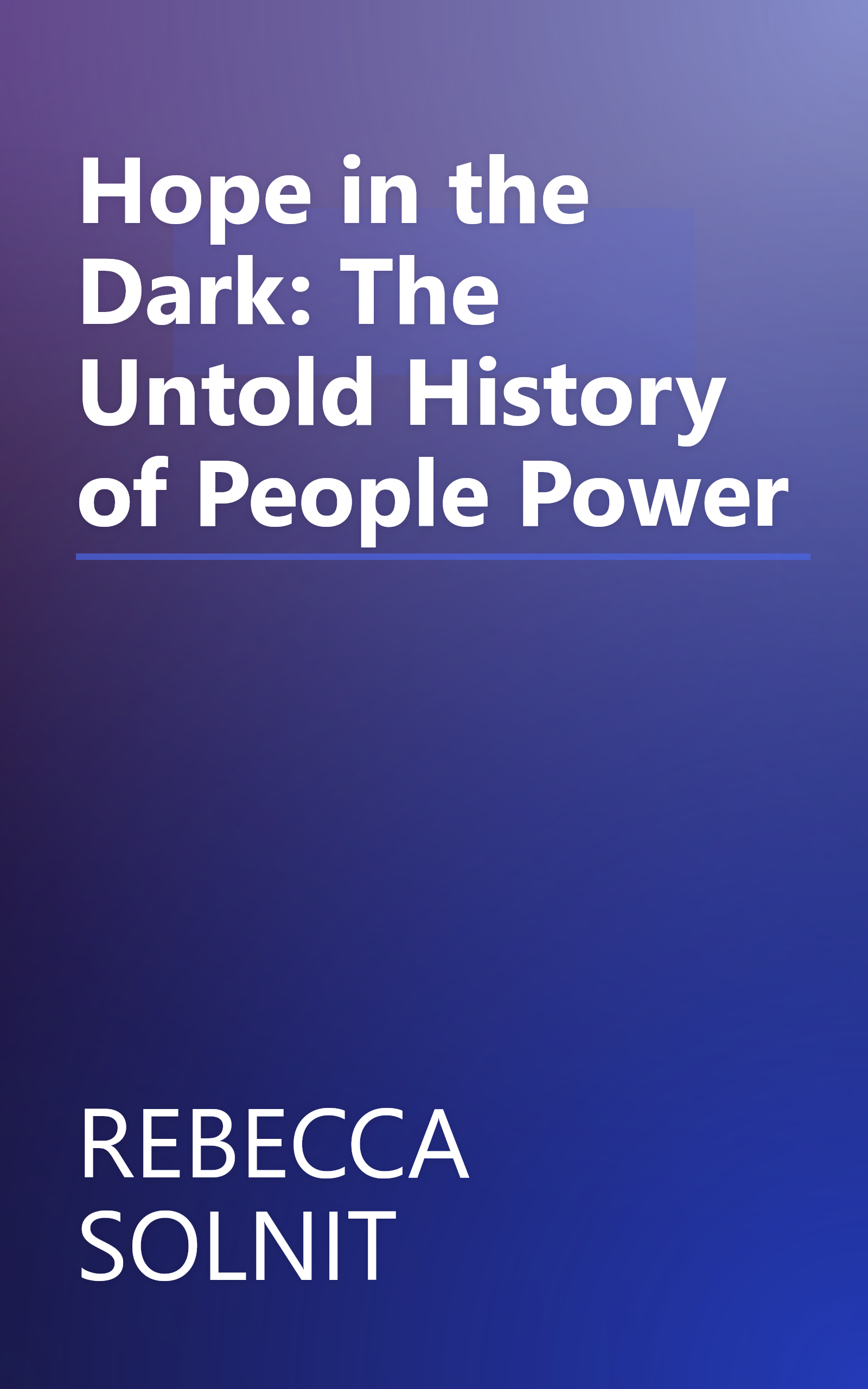 Hope in the Dark: The Untold History of People Power book cover