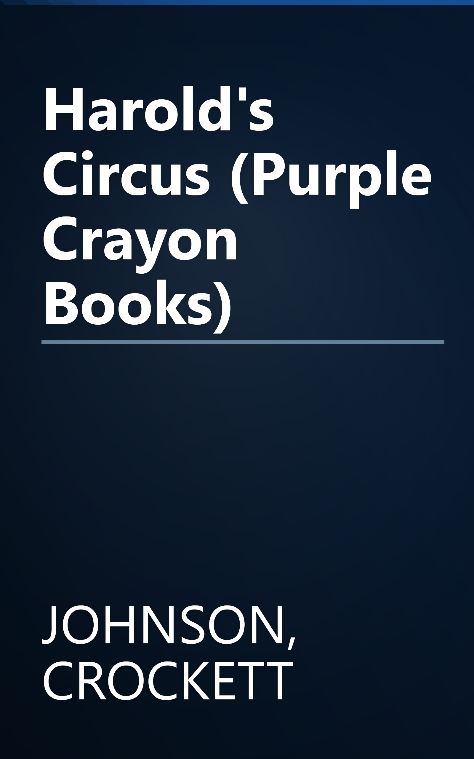 Harold's Circus (Purple Crayon Books) book cover