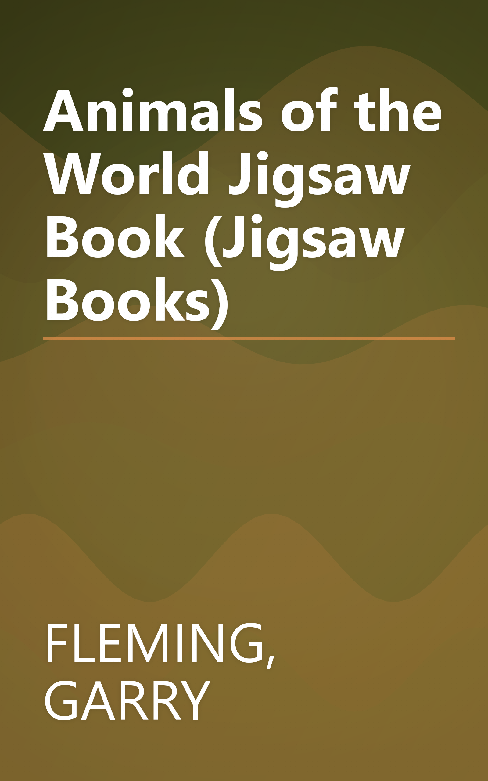 Animals of the World Jigsaw Book (Jigsaw Books) book cover