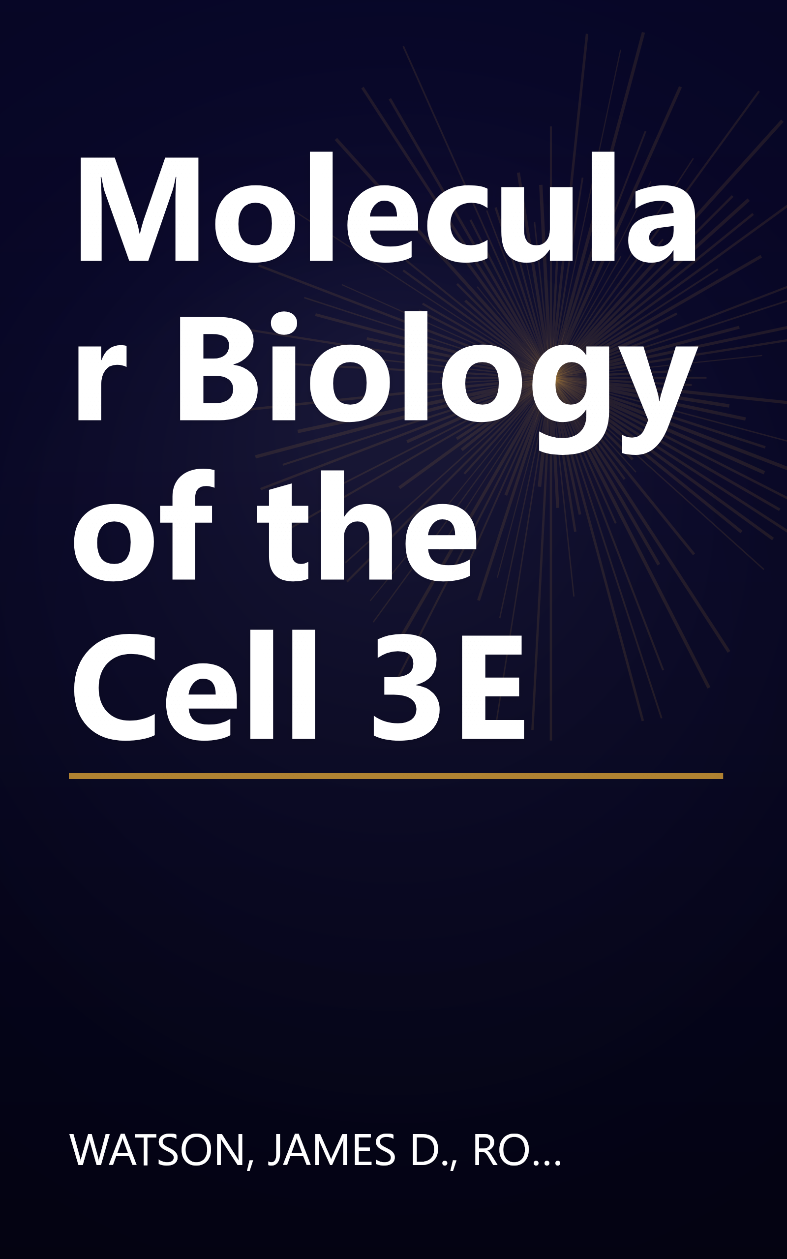 Molecular Biology of the Cell 3E book cover