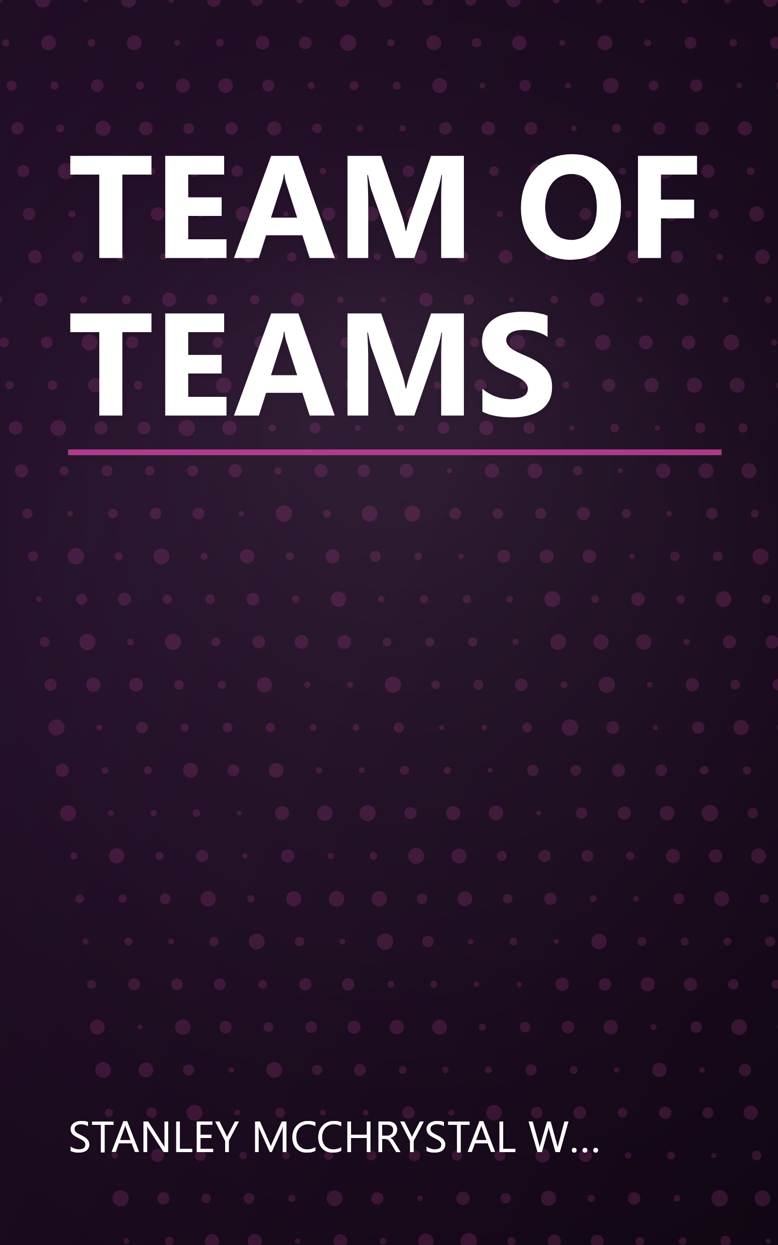TEAM OF TEAMS book cover