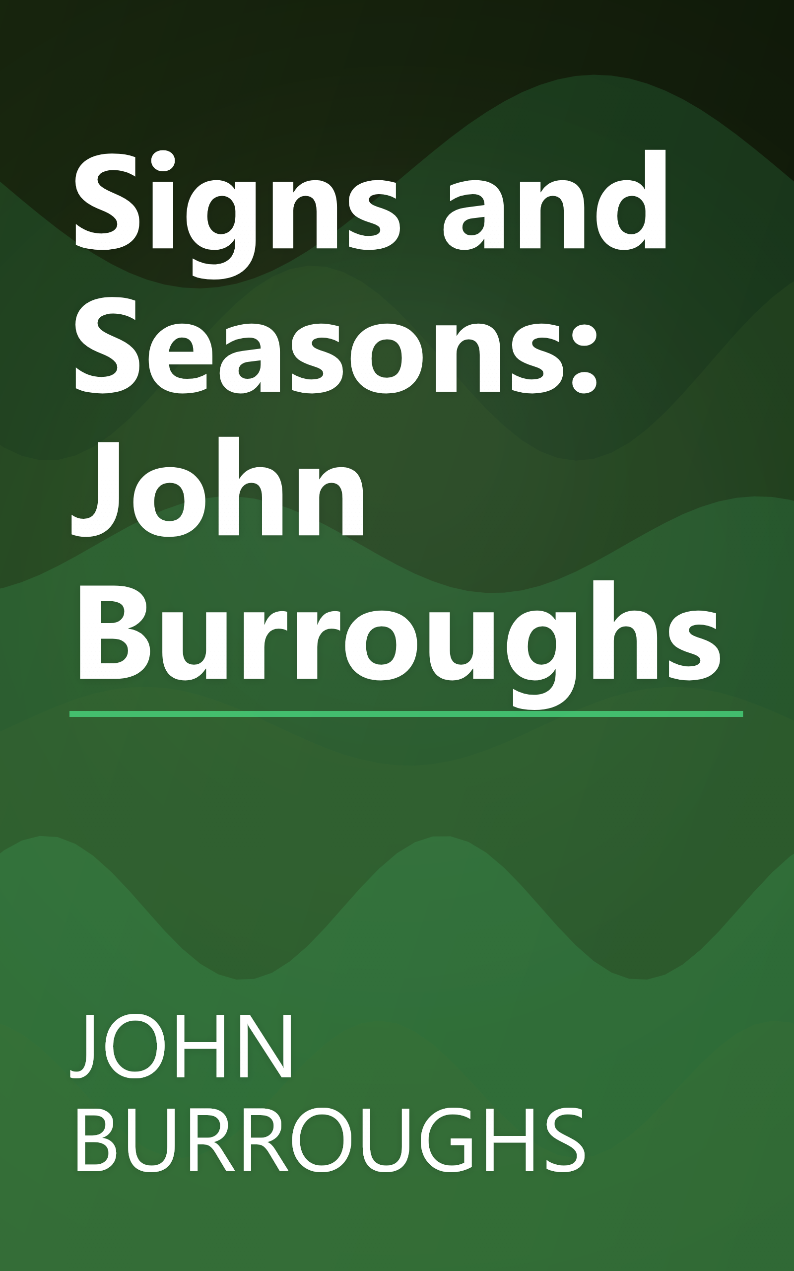 Signs and Seasons: John Burroughs book cover