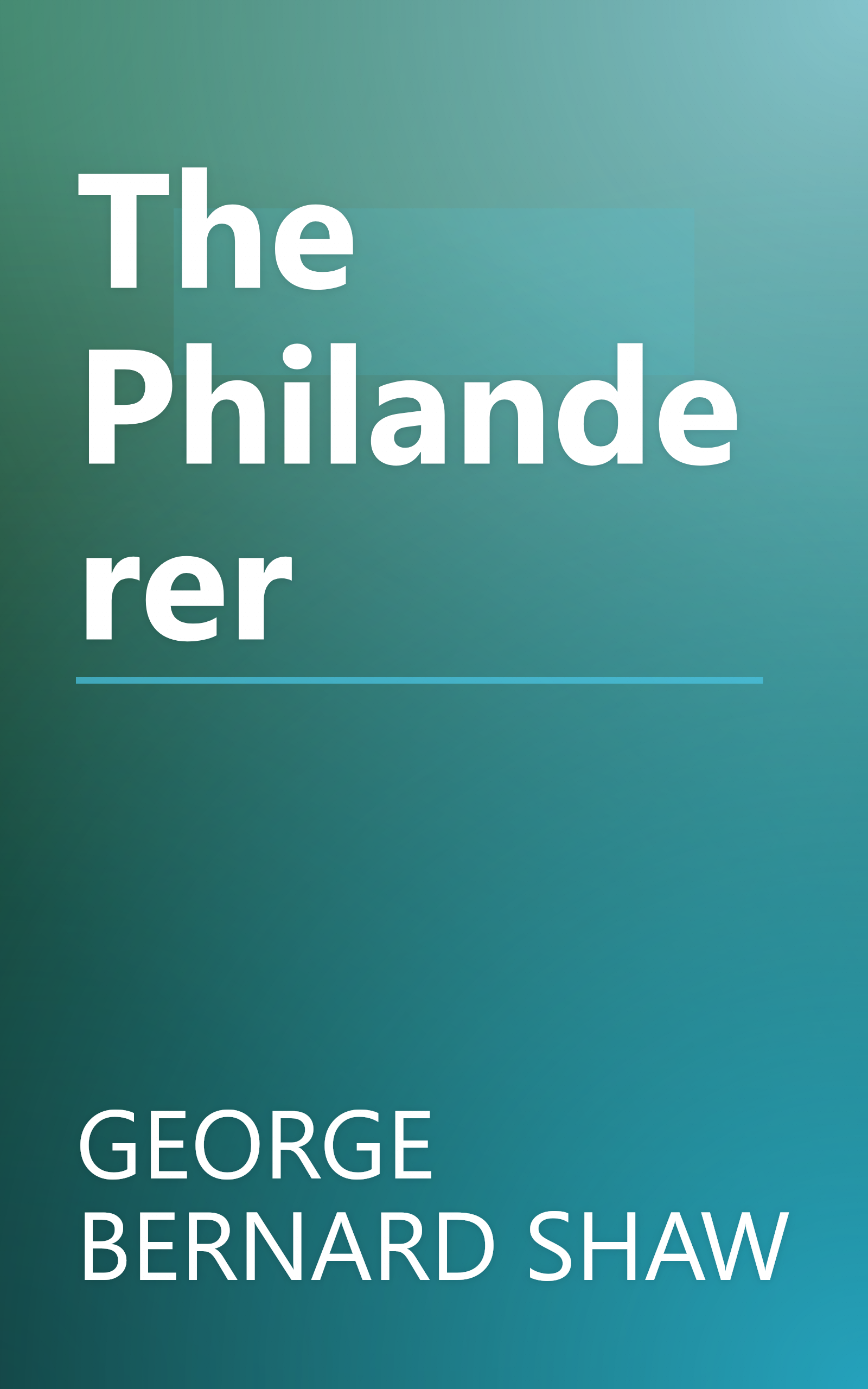 The Philanderer book cover