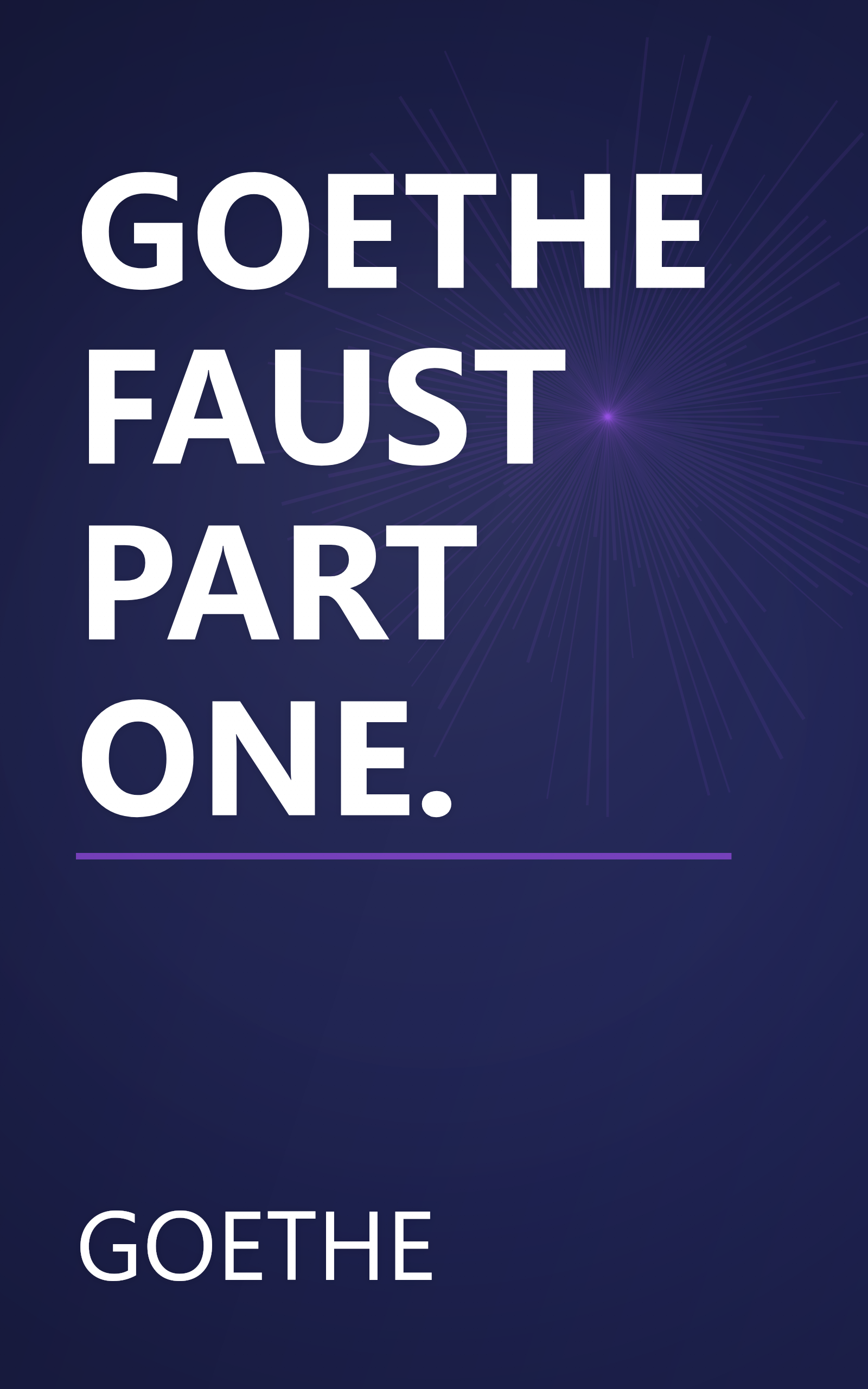 GOETHE FAUST PART ONE. book cover