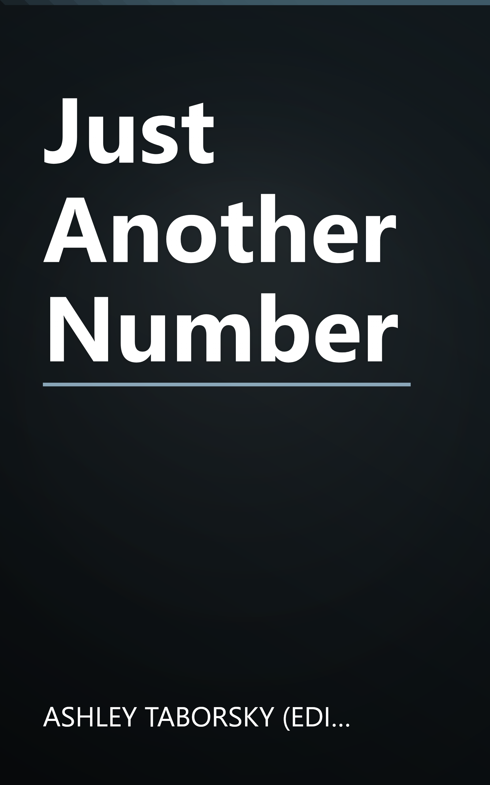 Just Another Number book cover