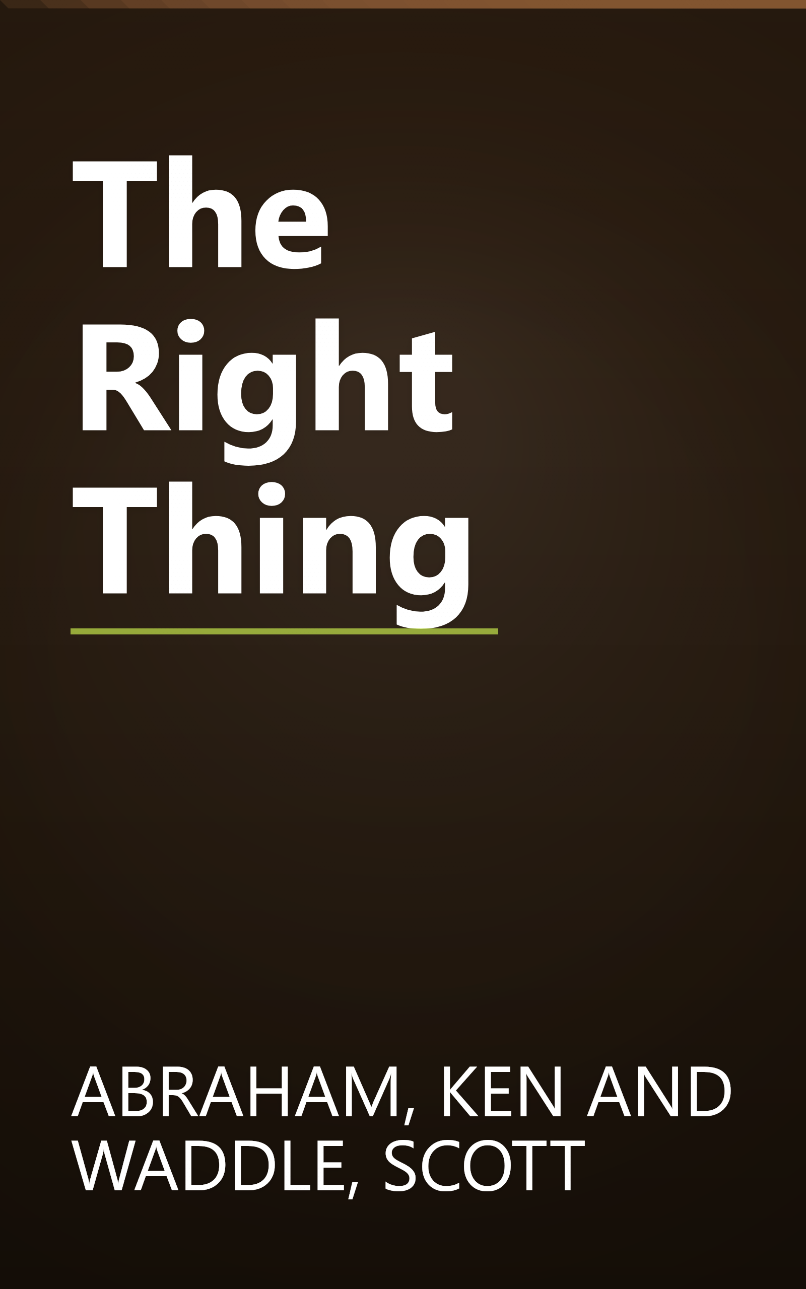 The Right Thing book cover