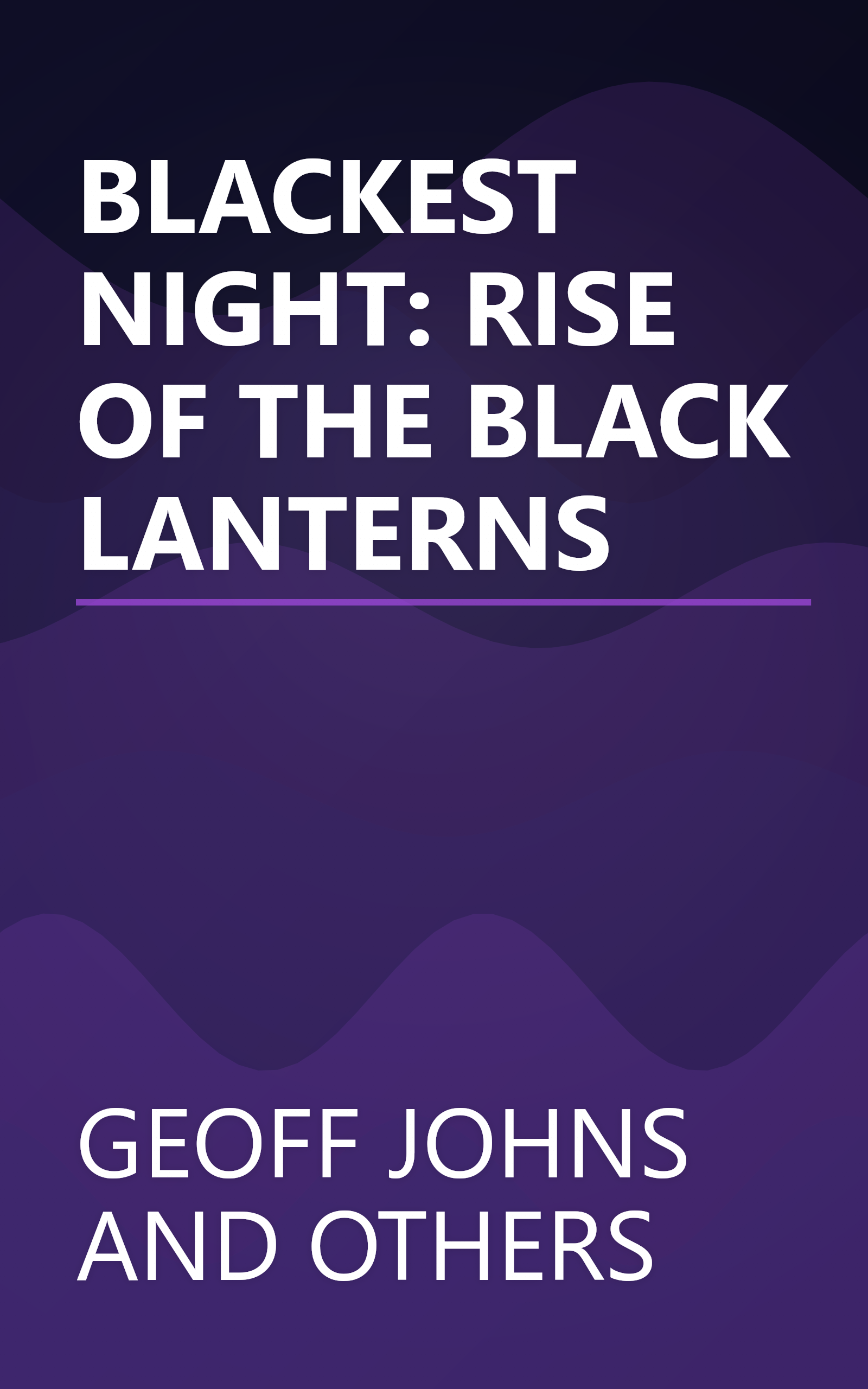 BLACKEST NIGHT: RISE OF THE BLACK LANTERNS book cover