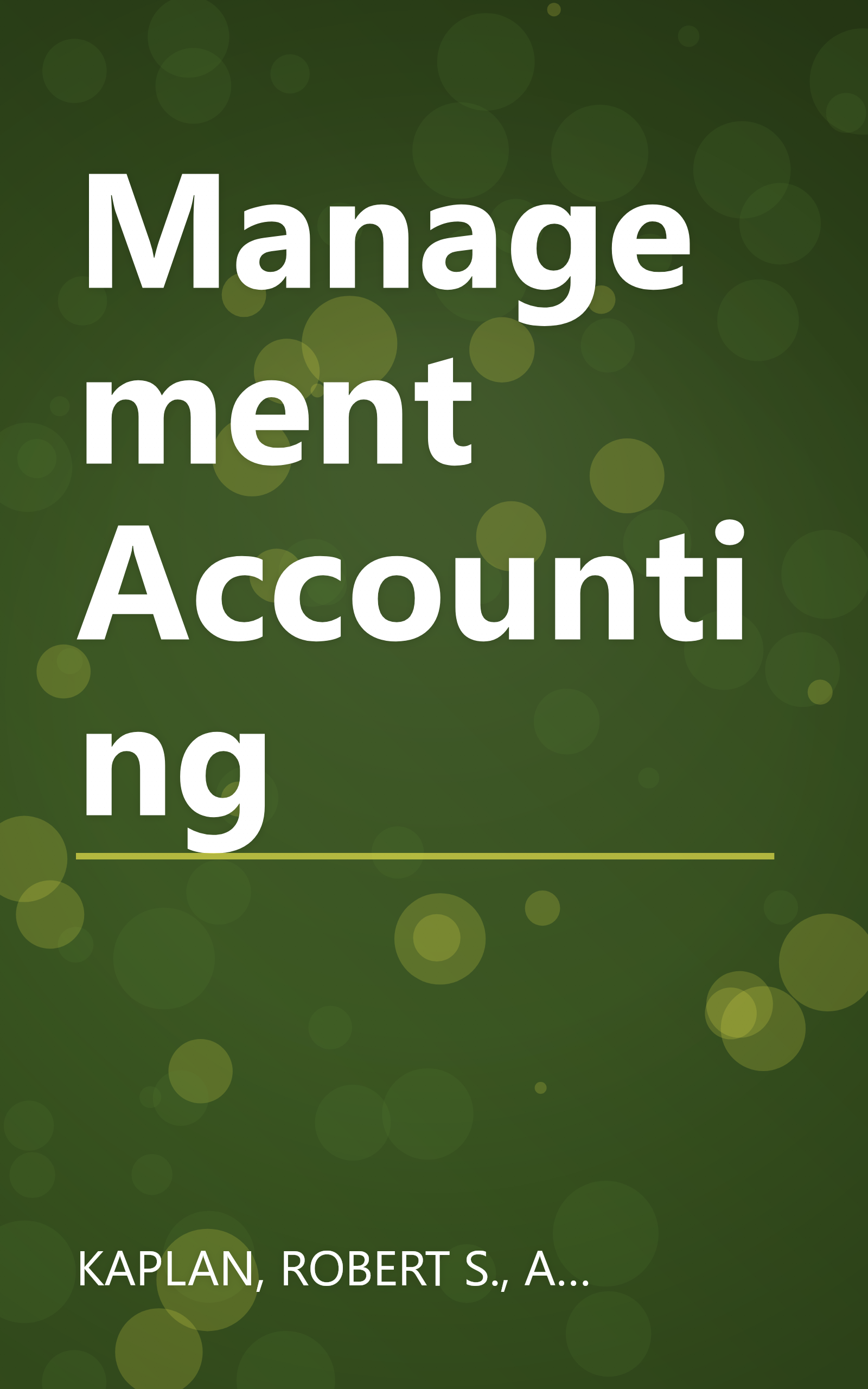 Management Accounting book cover