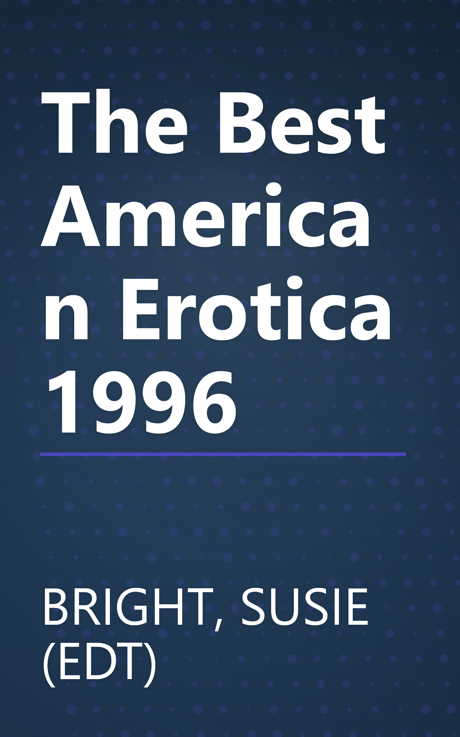 The Best American Erotica 1996 book cover