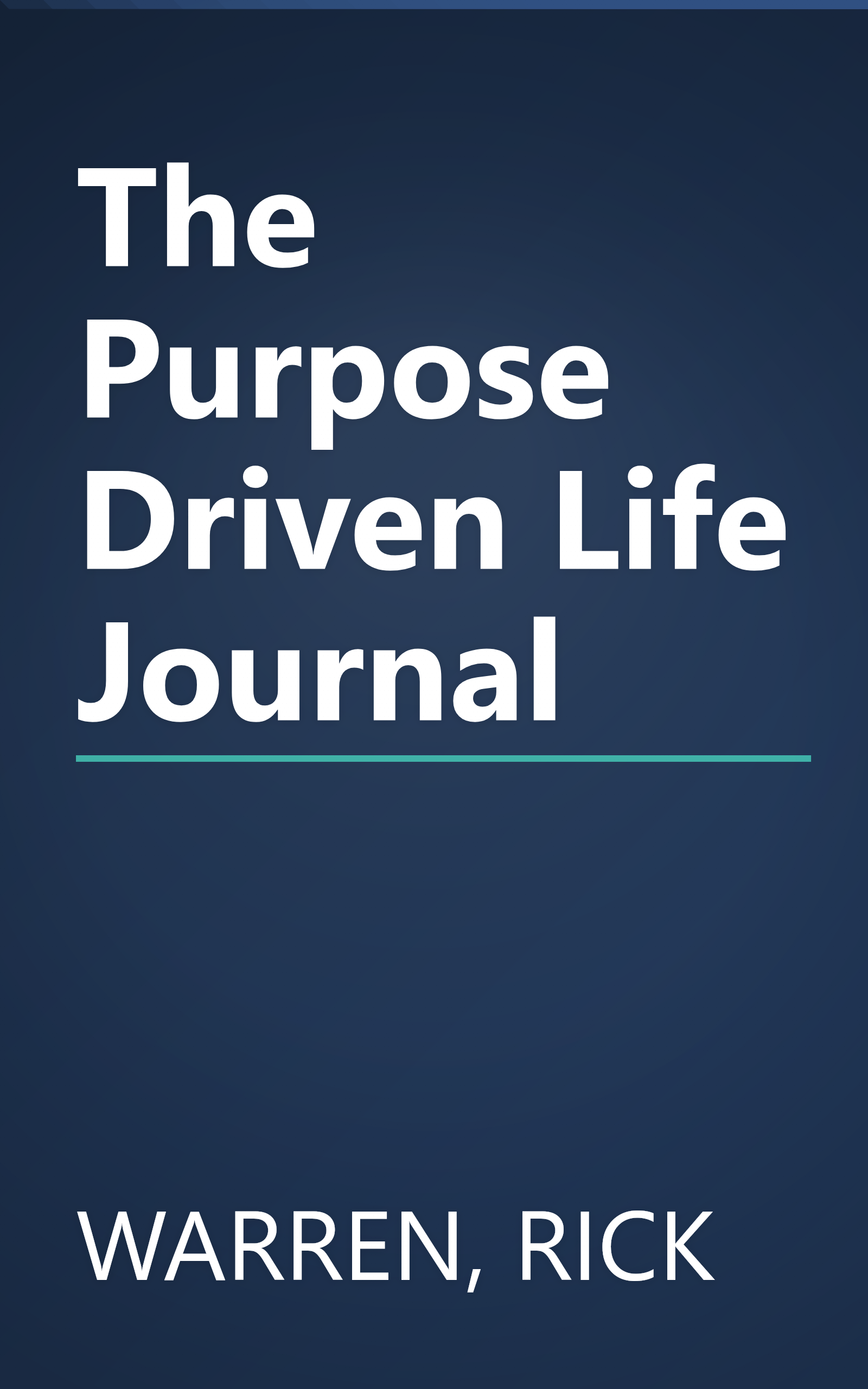 The Purpose Driven Life Journal book cover