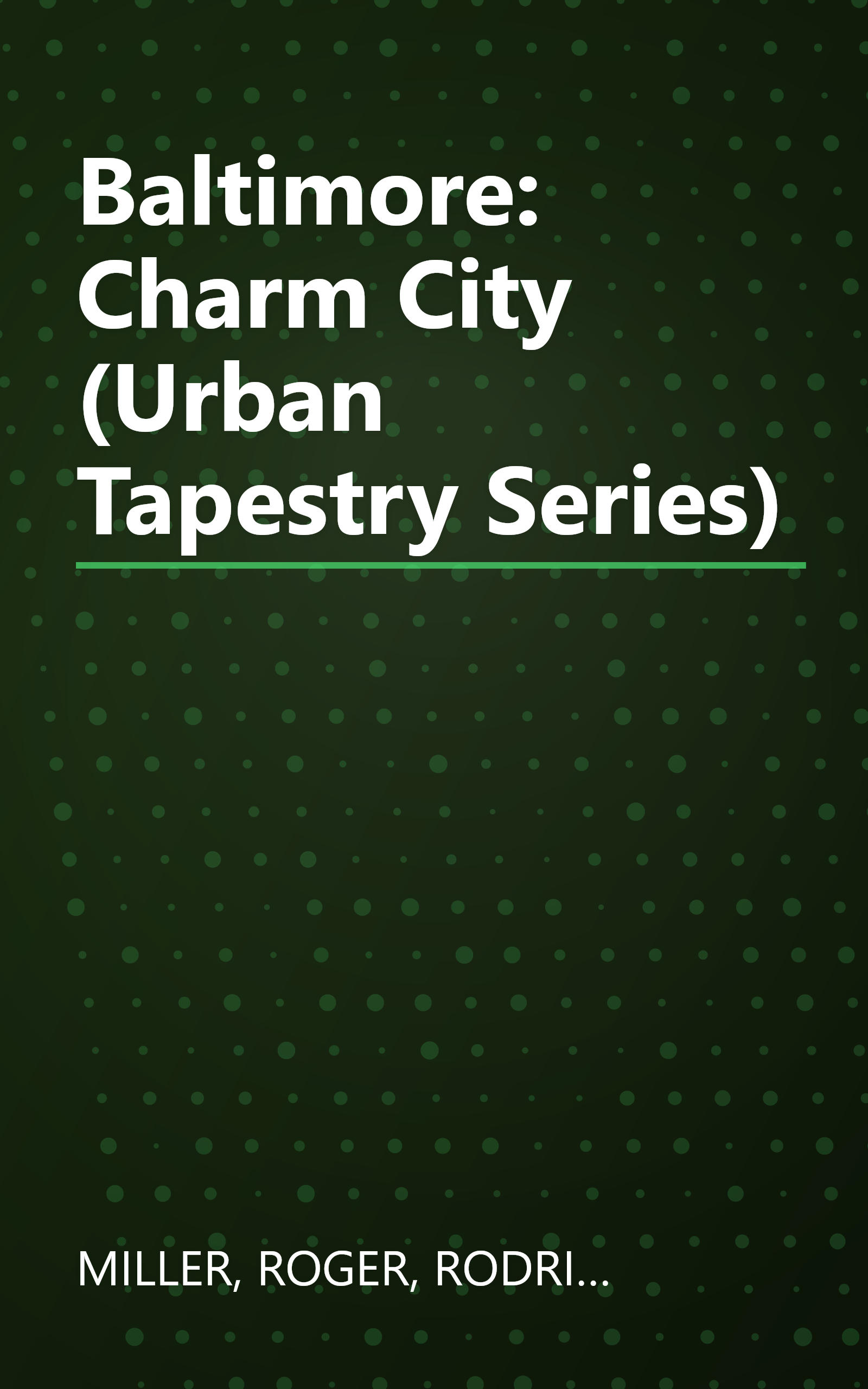 Baltimore: Charm City (Urban Tapestry Series) book cover