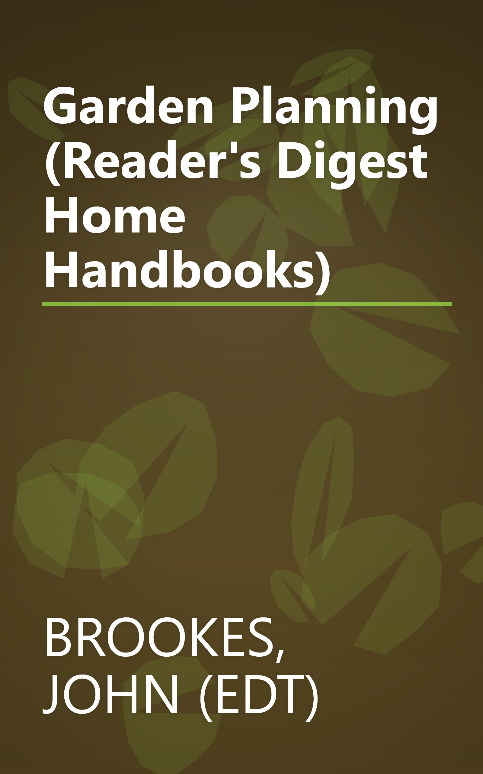 Garden Planning (Reader's Digest Home Handbooks) book cover