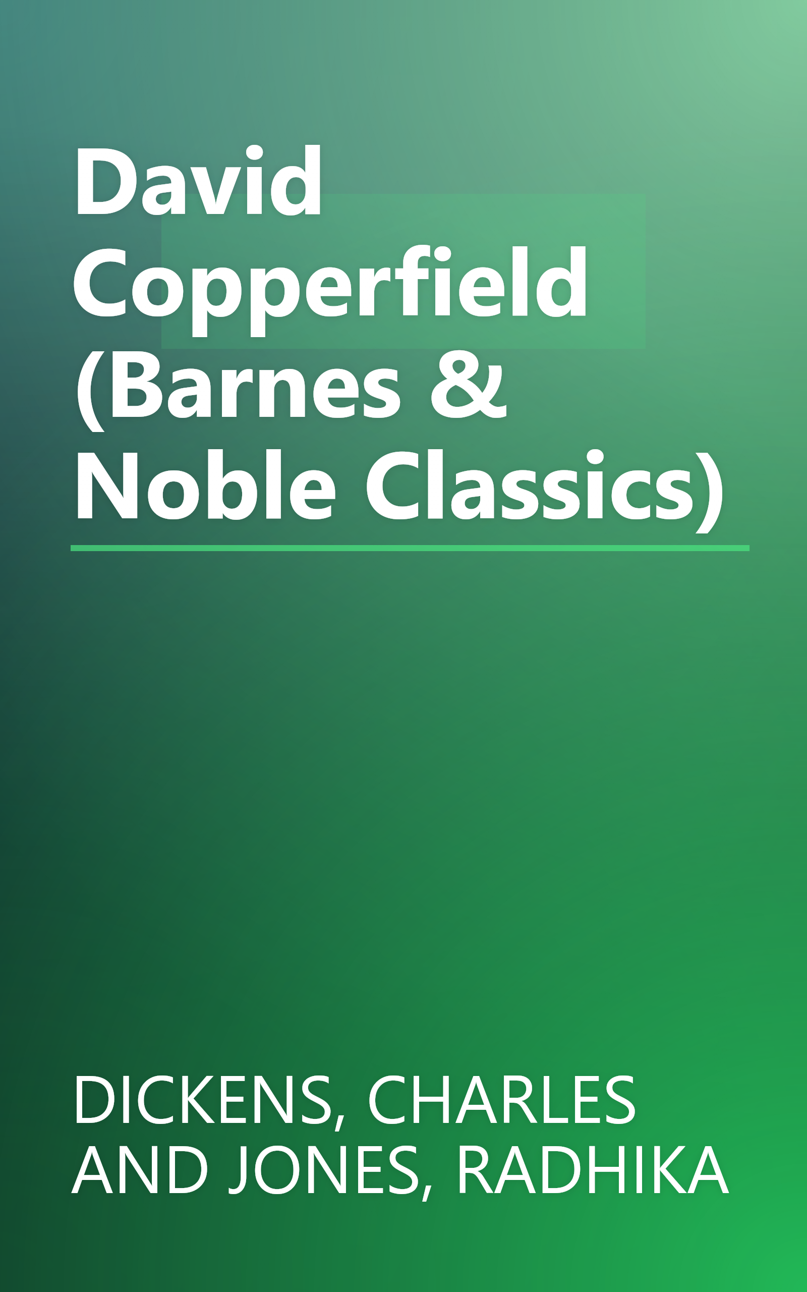 David Copperfield (Barnes & Noble Classics) book cover