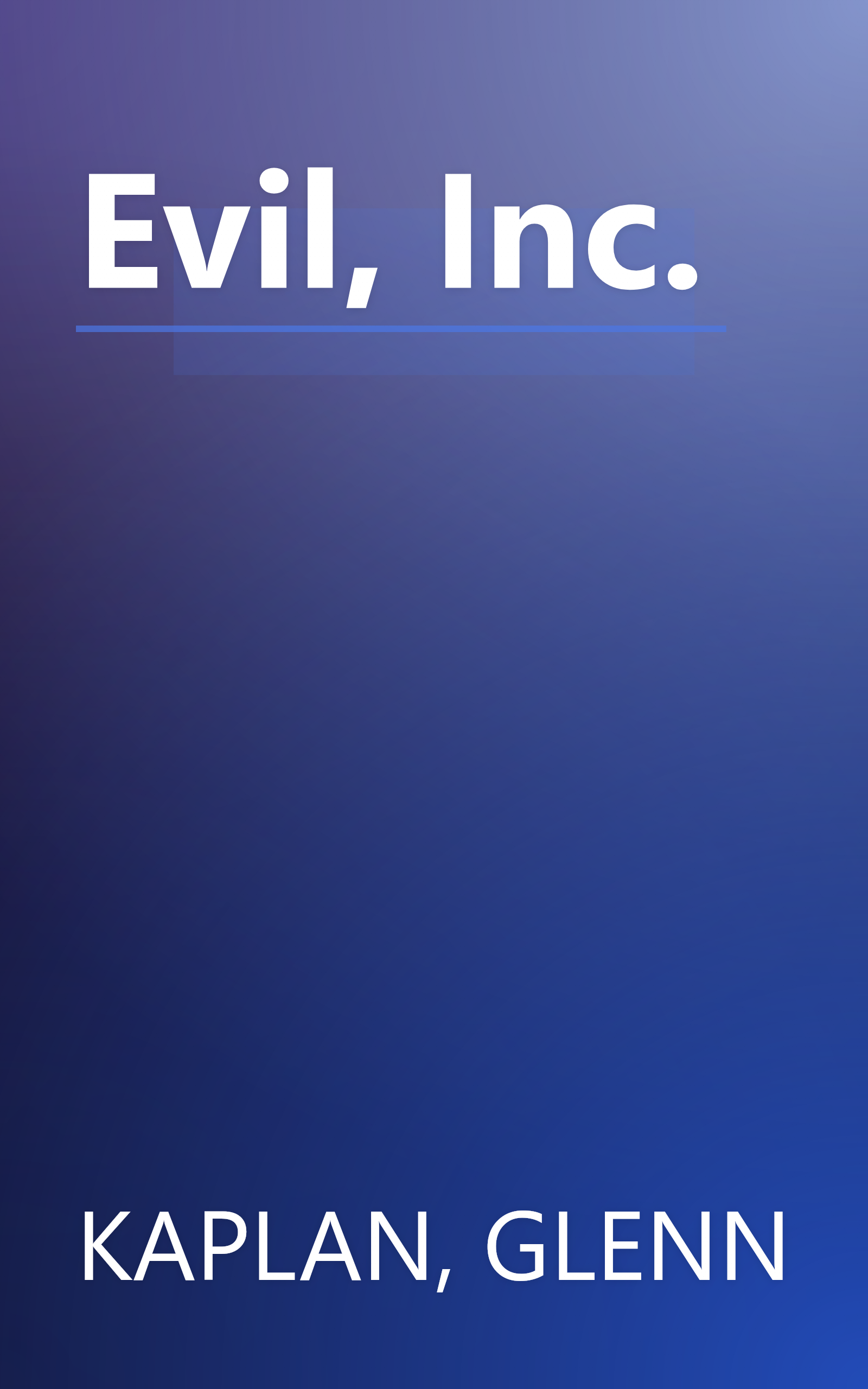 Evil, Inc. book cover