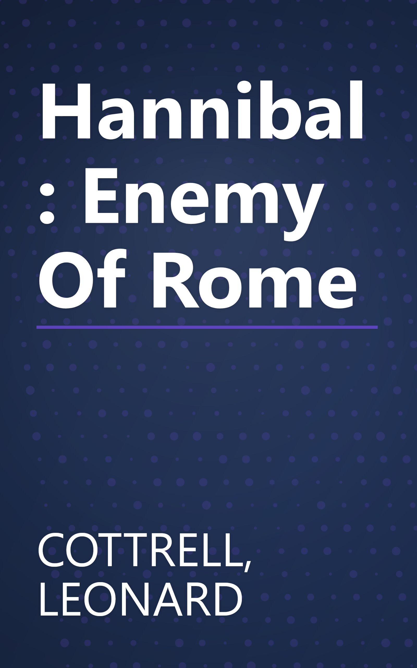 Hannibal: Enemy Of Rome book cover