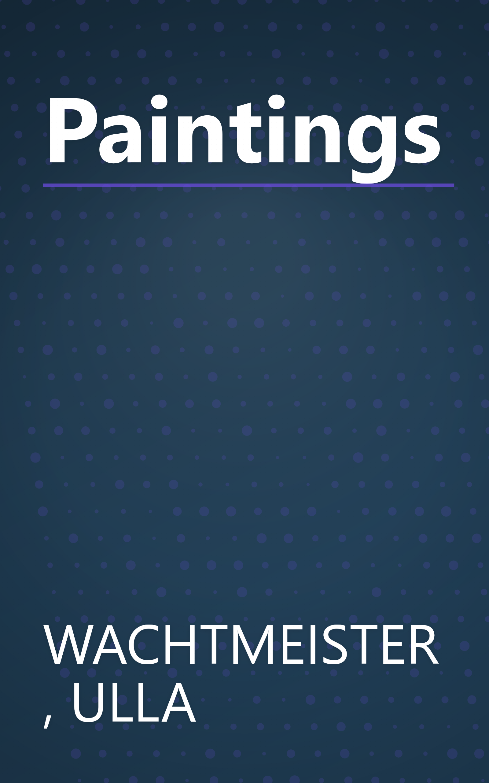 Paintings book cover