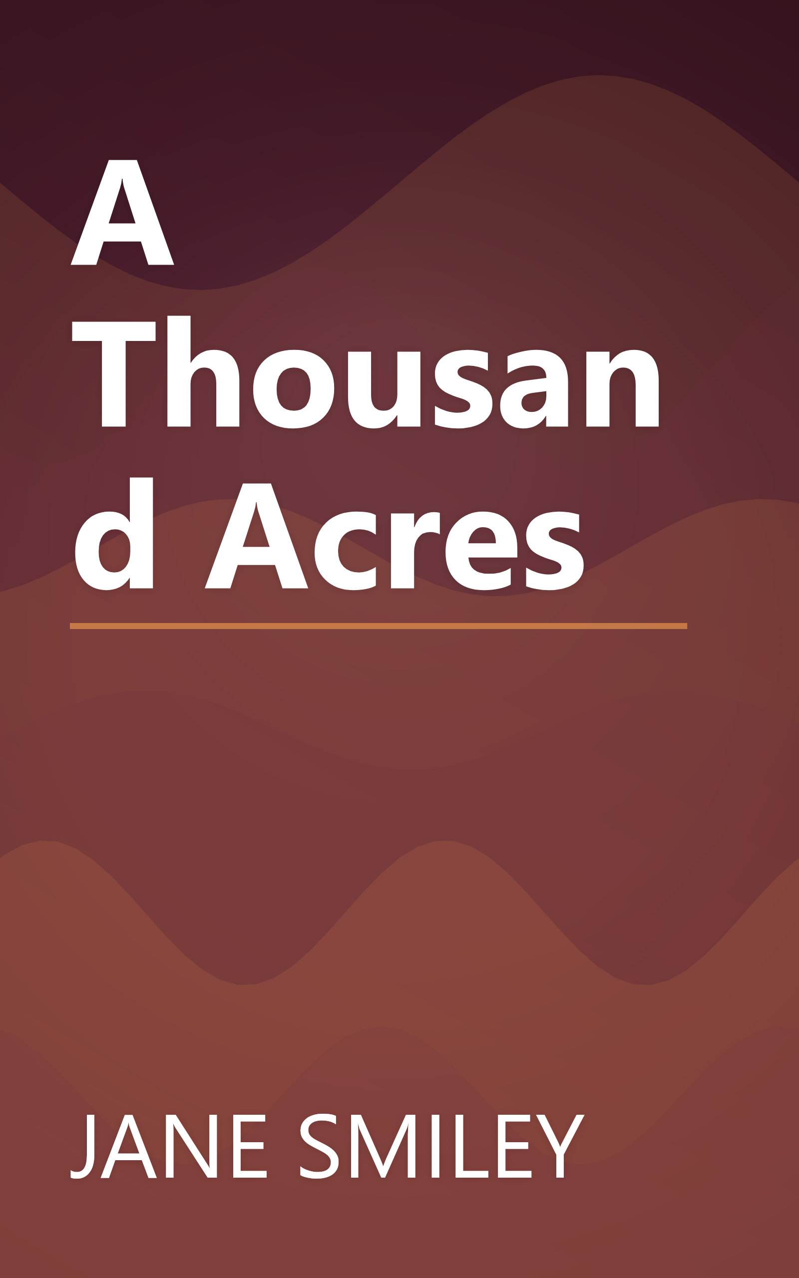 A Thousand Acres book cover